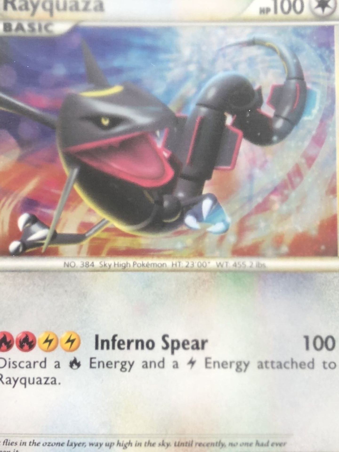 ULTRA RARE RAYQUAZA SL10 SHINY POKÉMON CARD GREAT CONDITION AND BARELY ...