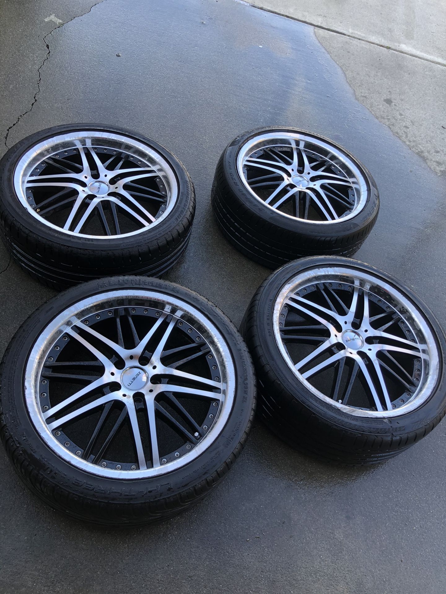 245/40/20 tires and 20” Zenetti wheels for Sale in Irwindale, CA - OfferUp