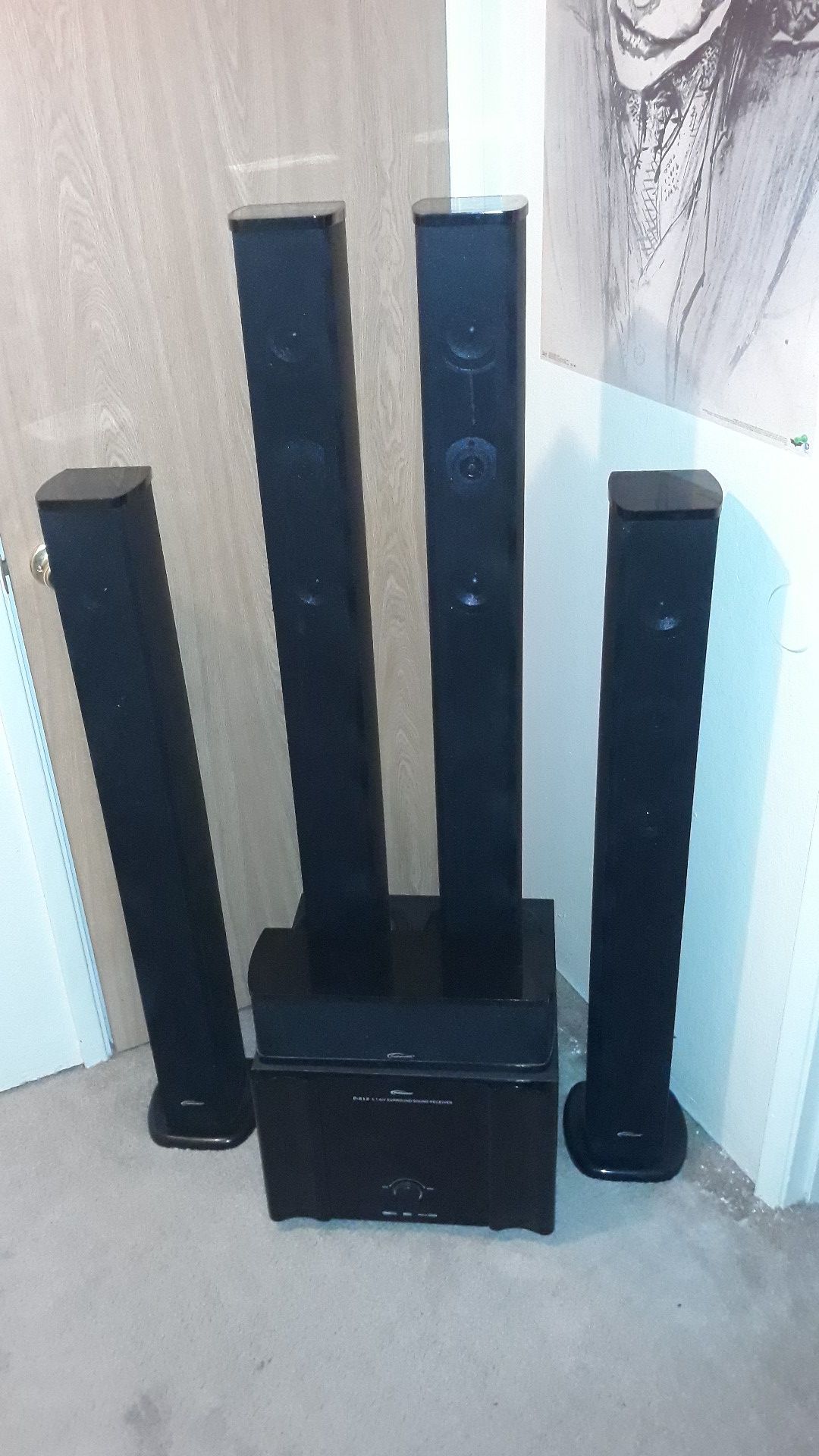 Paramax P-612 Surround Sound System, Towers, GREAT Bass! No Remote. for ...