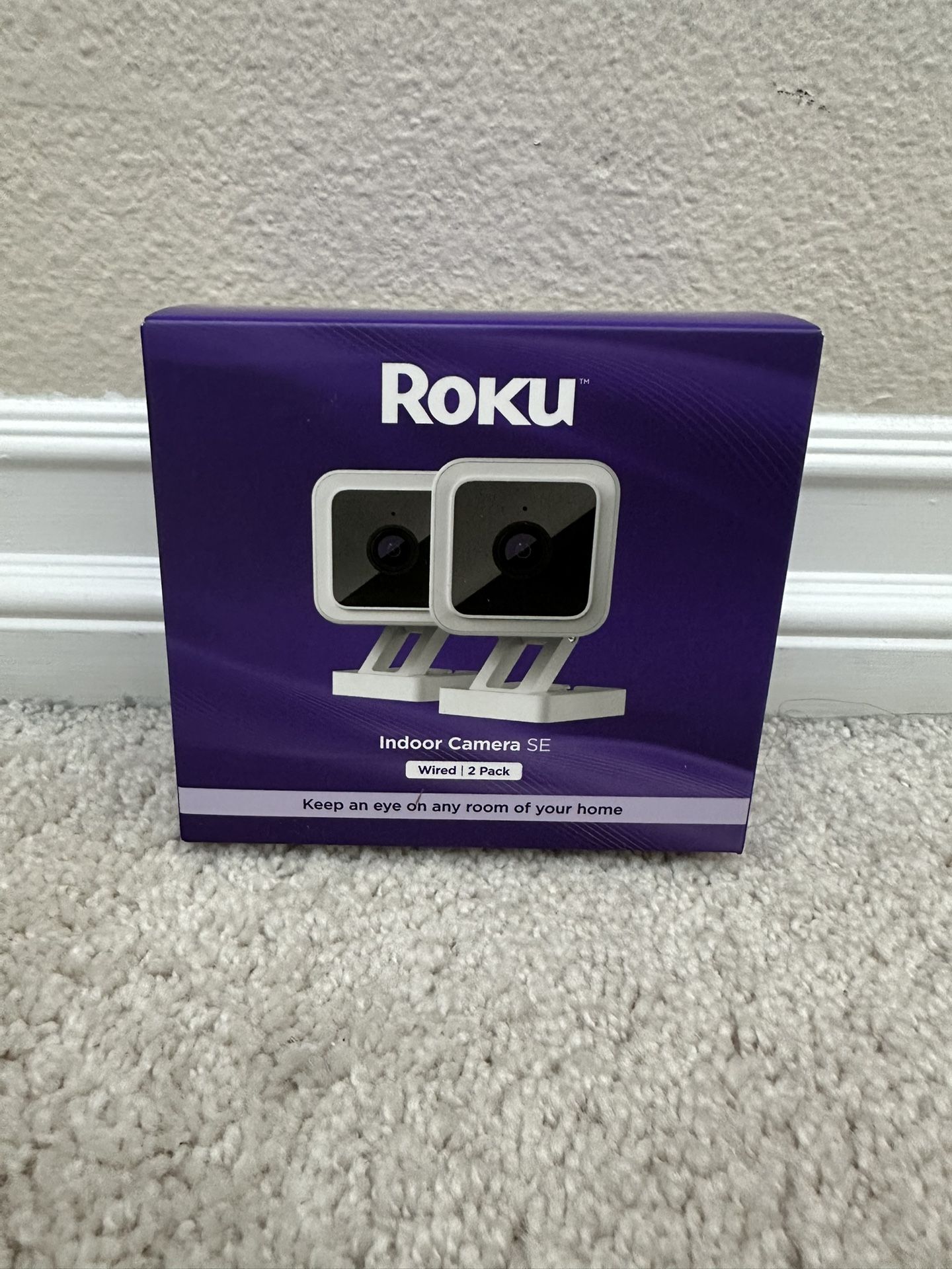 Roku Indoor Camera for Home Security, 2-Pack - Wired Security Camera ...