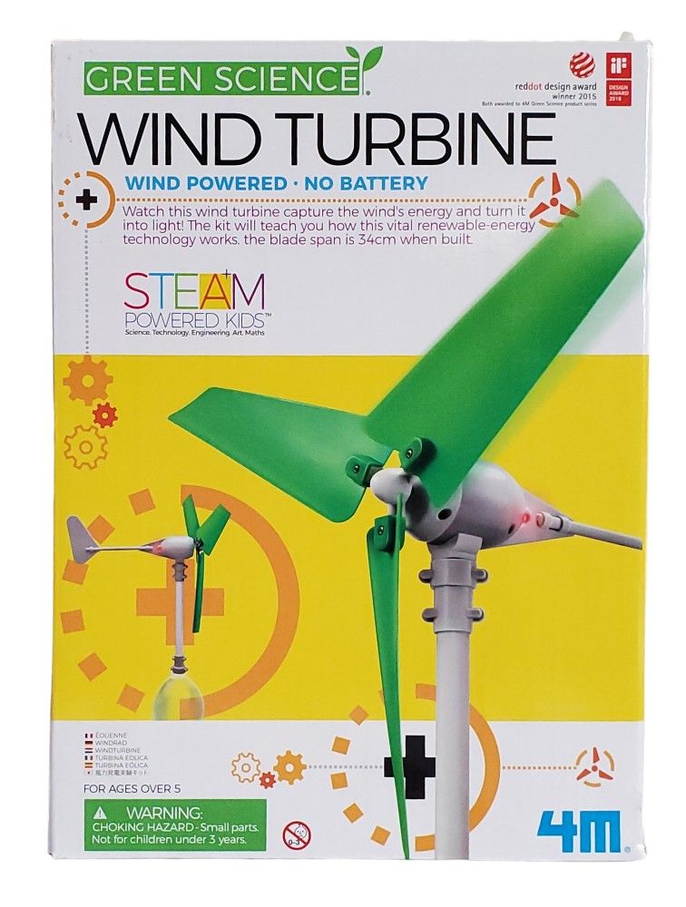 WIND TURBINE KIT 4M GREEN SCIENCE ~ Wind Powered/No Battery STEA+M ...
