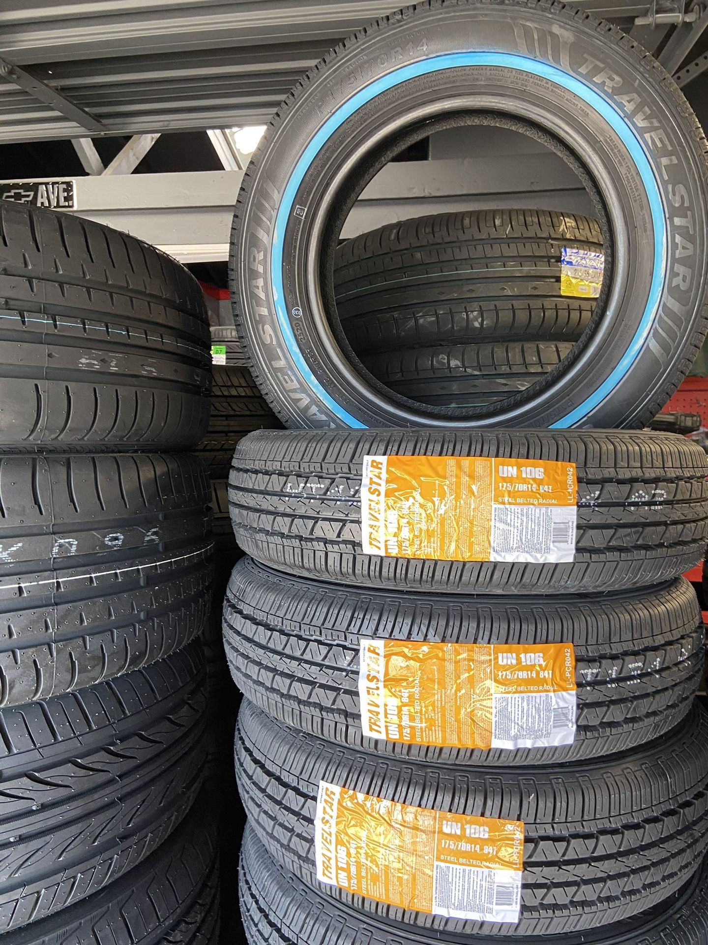 UNIROYAL TIGER PAW AWP II 155/80R13 $75 EACH WHITEWALL 155/80/13 SPOKES ...