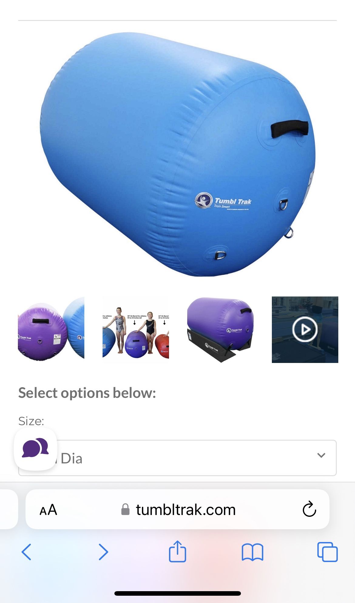 Air Roller Tumbl Trak Air Barrel Gymnastics Trainer - Inflatable ...