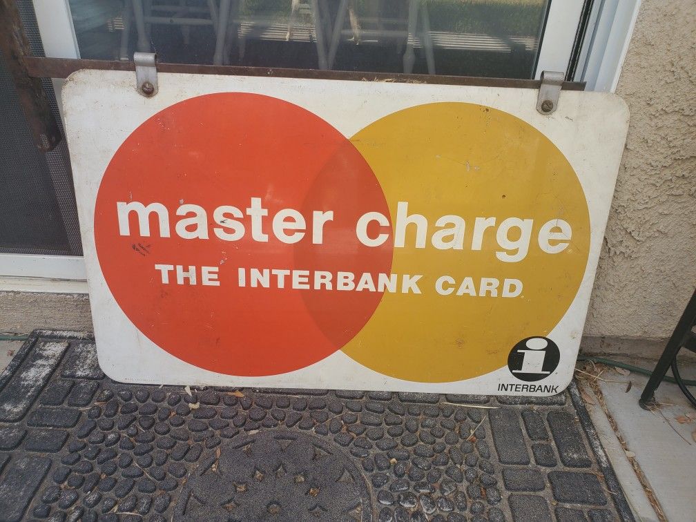 Vintage Master Charge Sign for Sale in Lancaster, CA - OfferUp