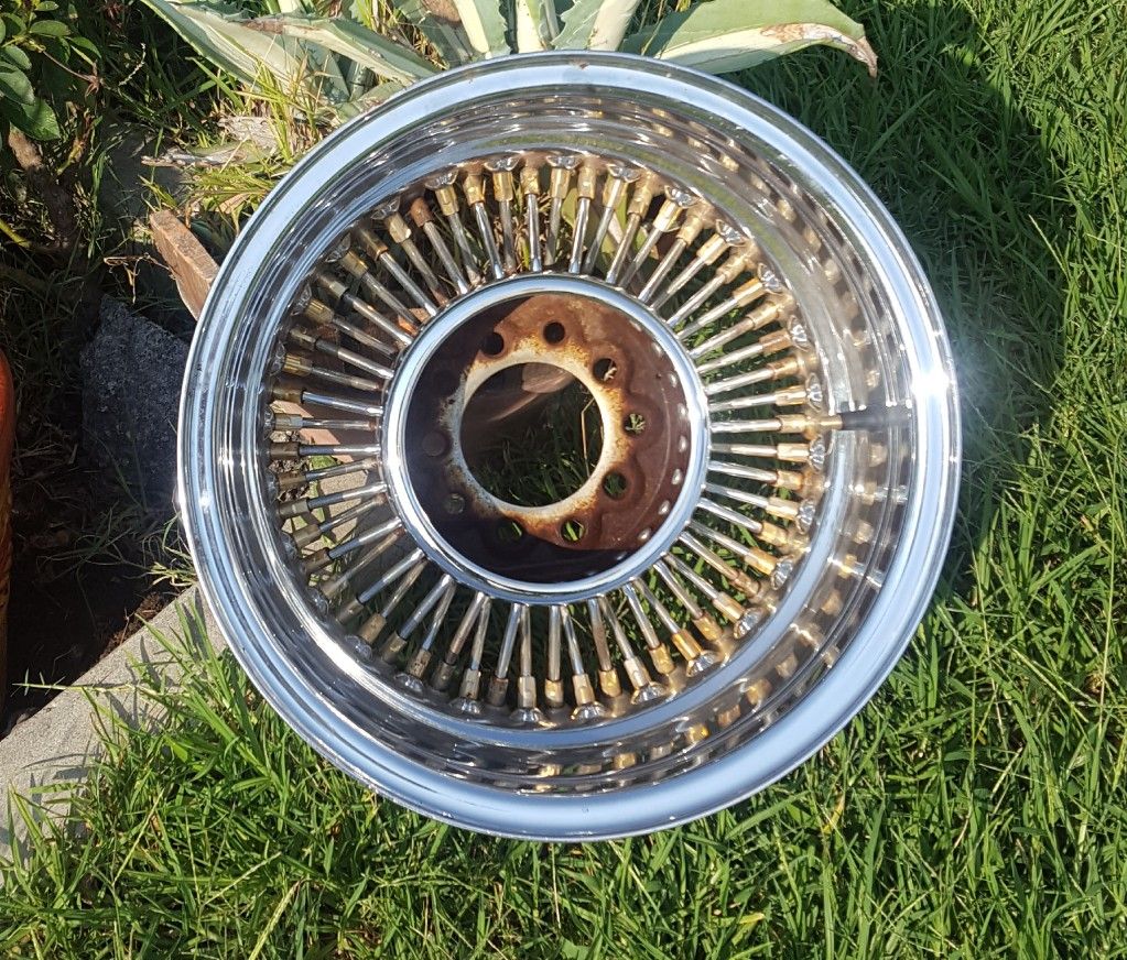 14×7, 5 lug, 56 spokes, McLean, trurays, wire spokes, wire wheels ...