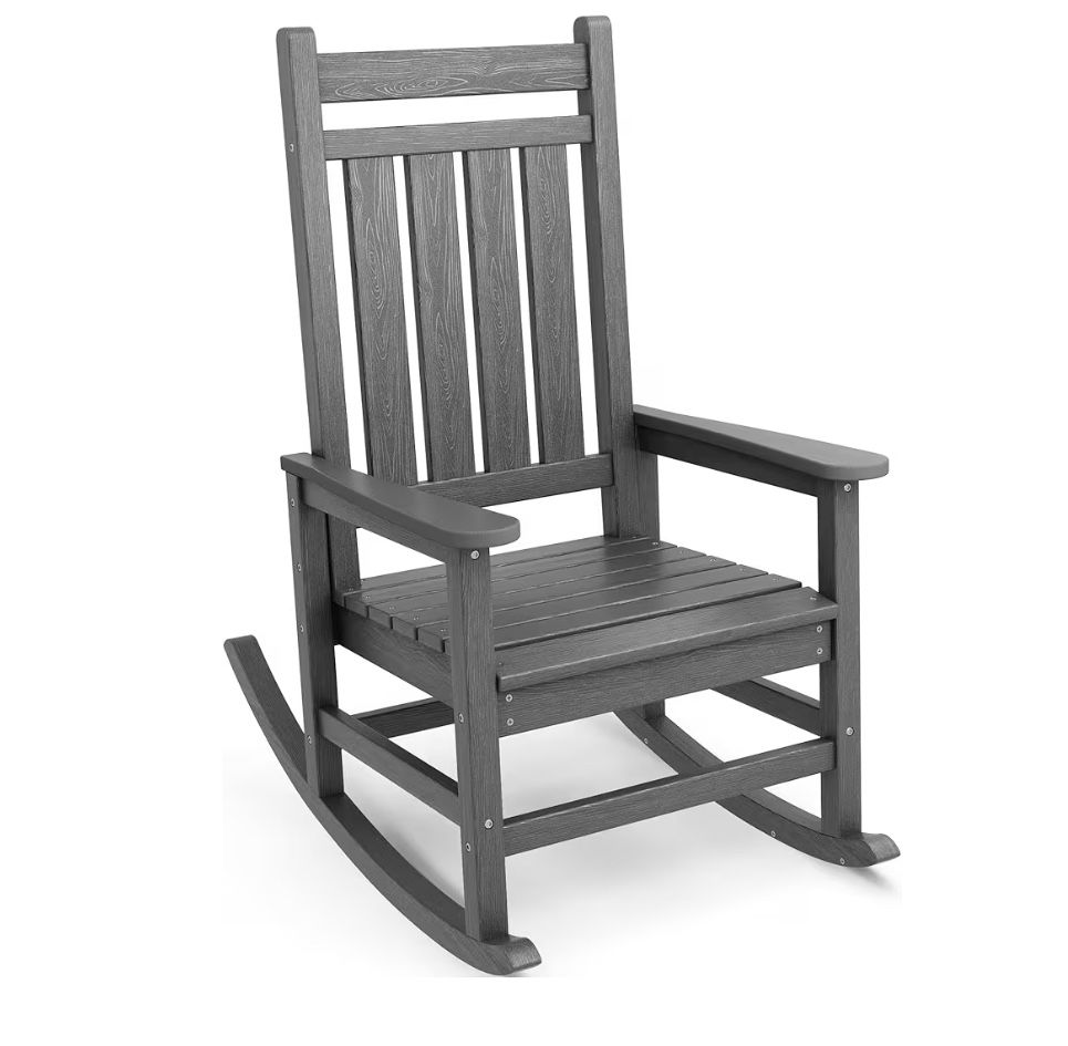 SERWALL Oversized Rocking Chair, Outdoor Rocking Chair for Adults, All ...