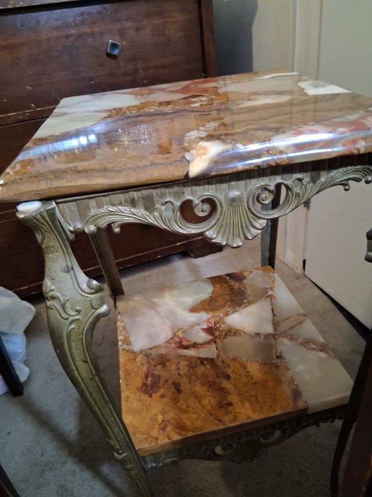 Antiques Marble And Brass Table for Sale in Mission Viejo, CA - OfferUp