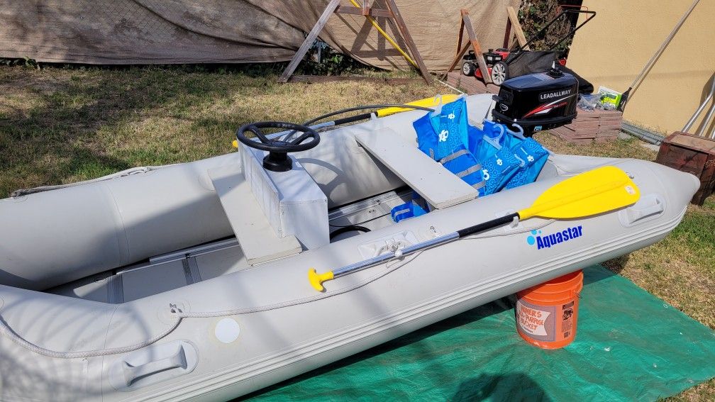Dinghy Inflatable boat 6hp Outboard Motor for Sale in Anaheim, CA - OfferUp