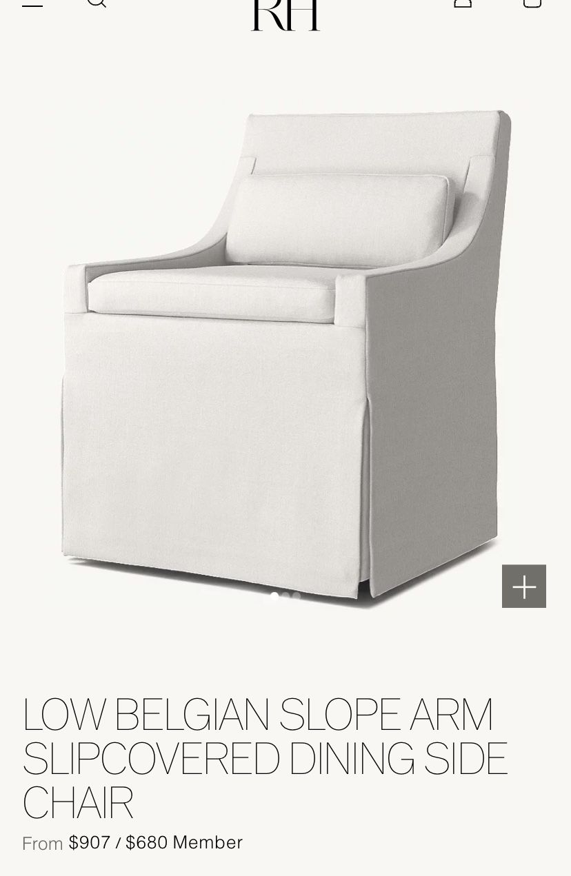 Restoration Hardware Dining Chair Linen Slipcover for Sale in Montclair ...