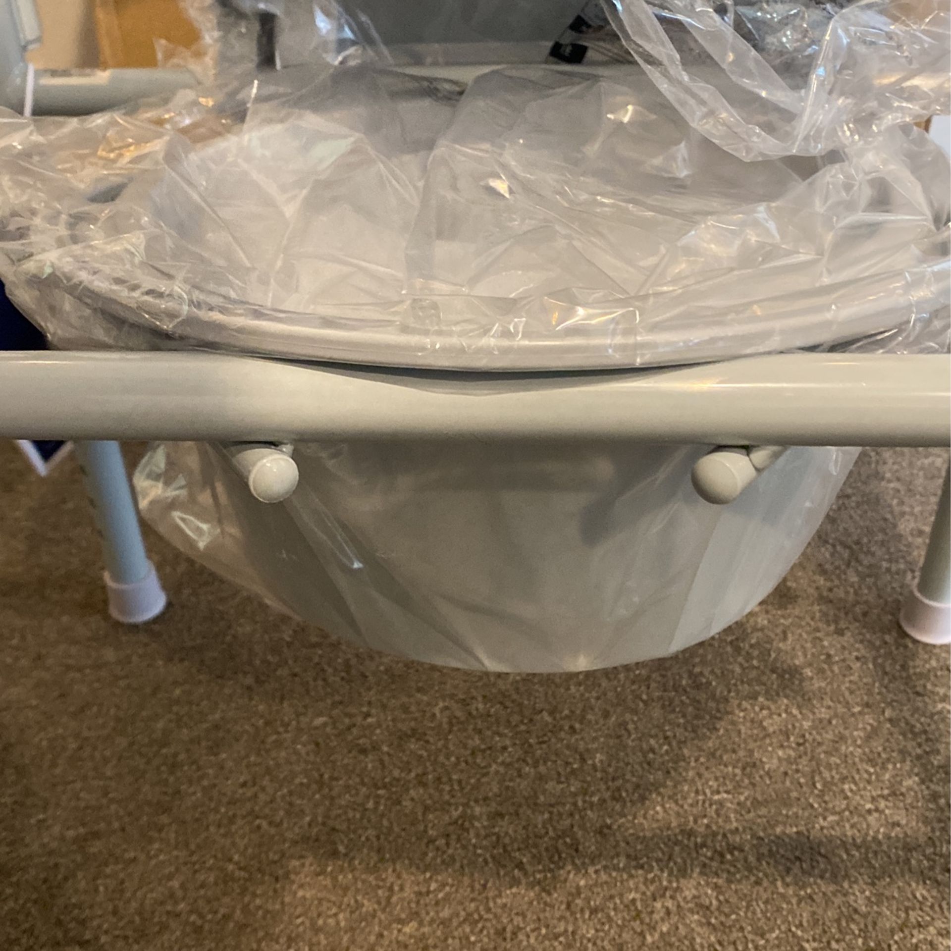 Drive Medical 11148-1 Folding Steel Bedside Commode Chair, Portable ...