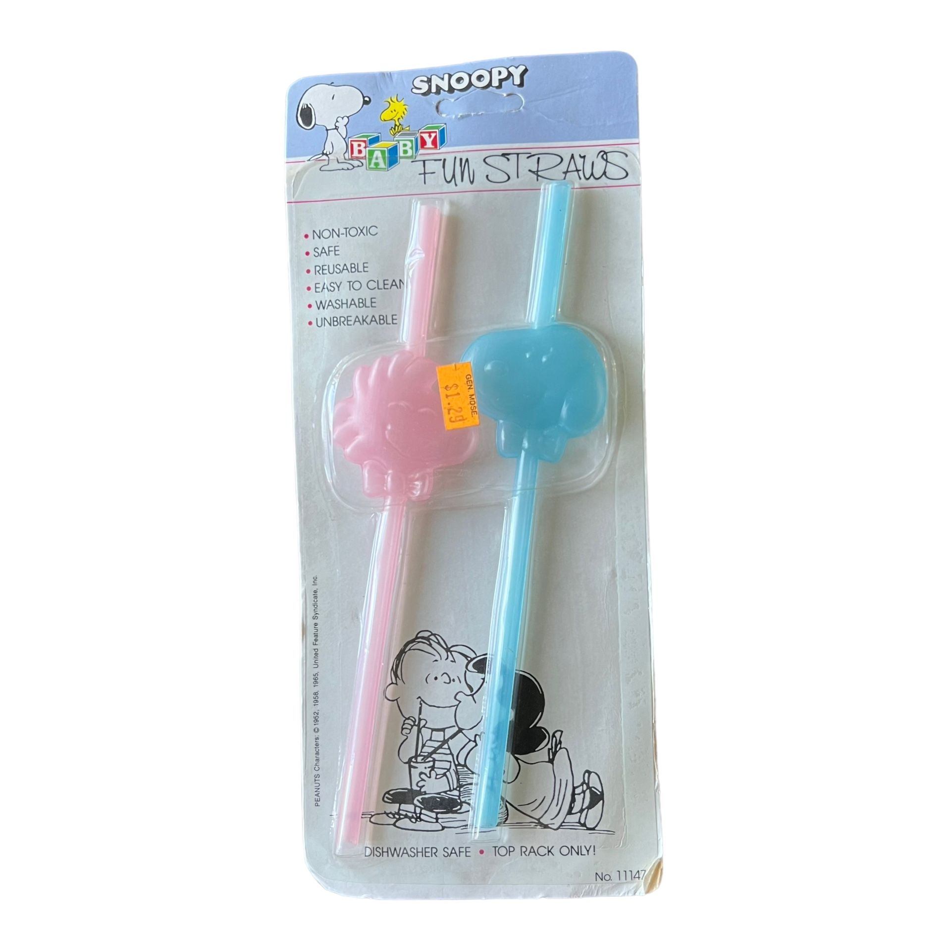 Vintage 1950’s-1960’s Snoopy Baby Fun Straws Vintage Peanuts Danara ...