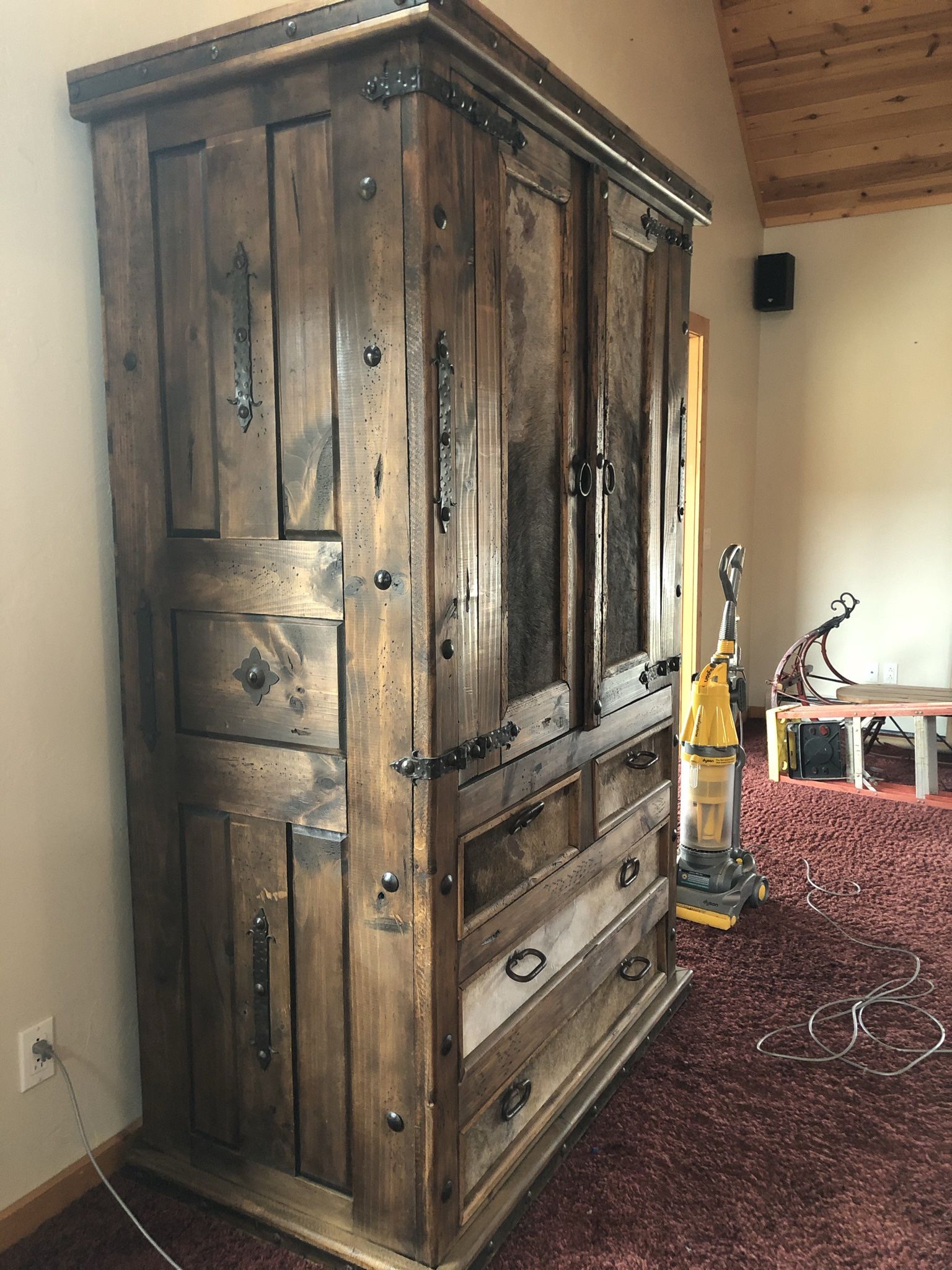 Armoire, Rustic, Large. Media Center And Storage Unit, Media for Sale ...