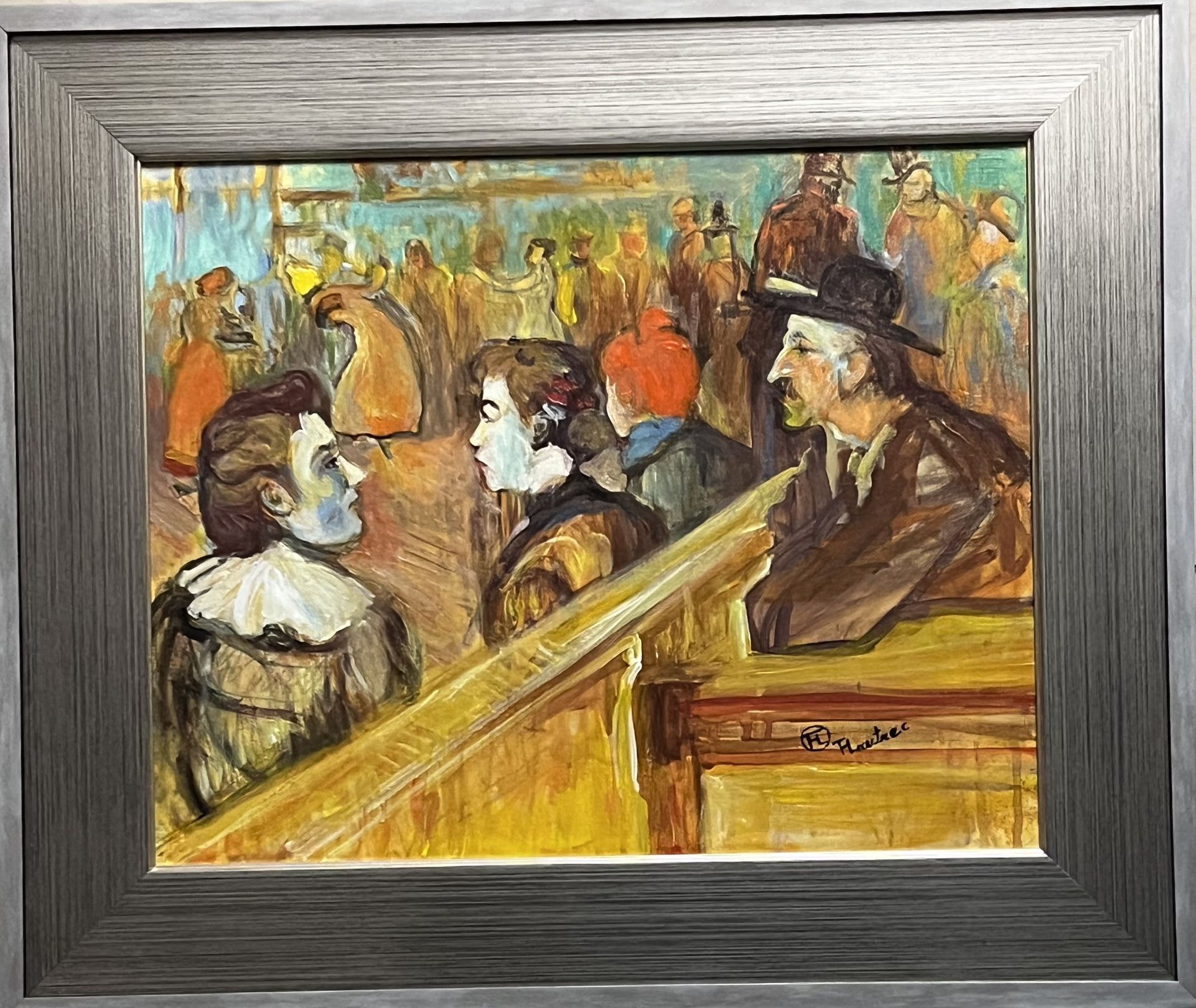 Henri Toulouse Lautrec Impressionist Oil On Canvas Picasso Degas Monet ...