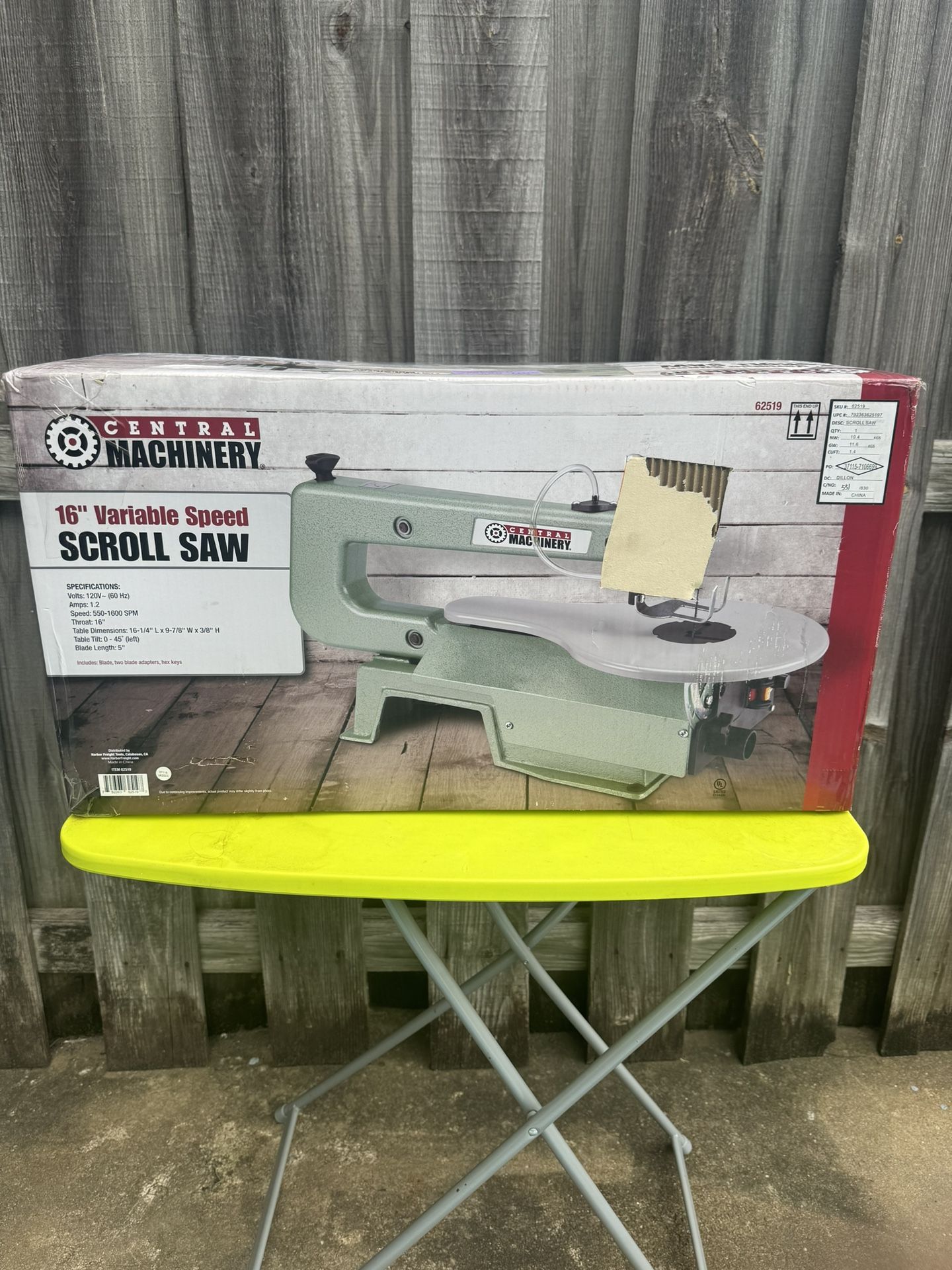 Central machinery 16 variable speed scroll saw store