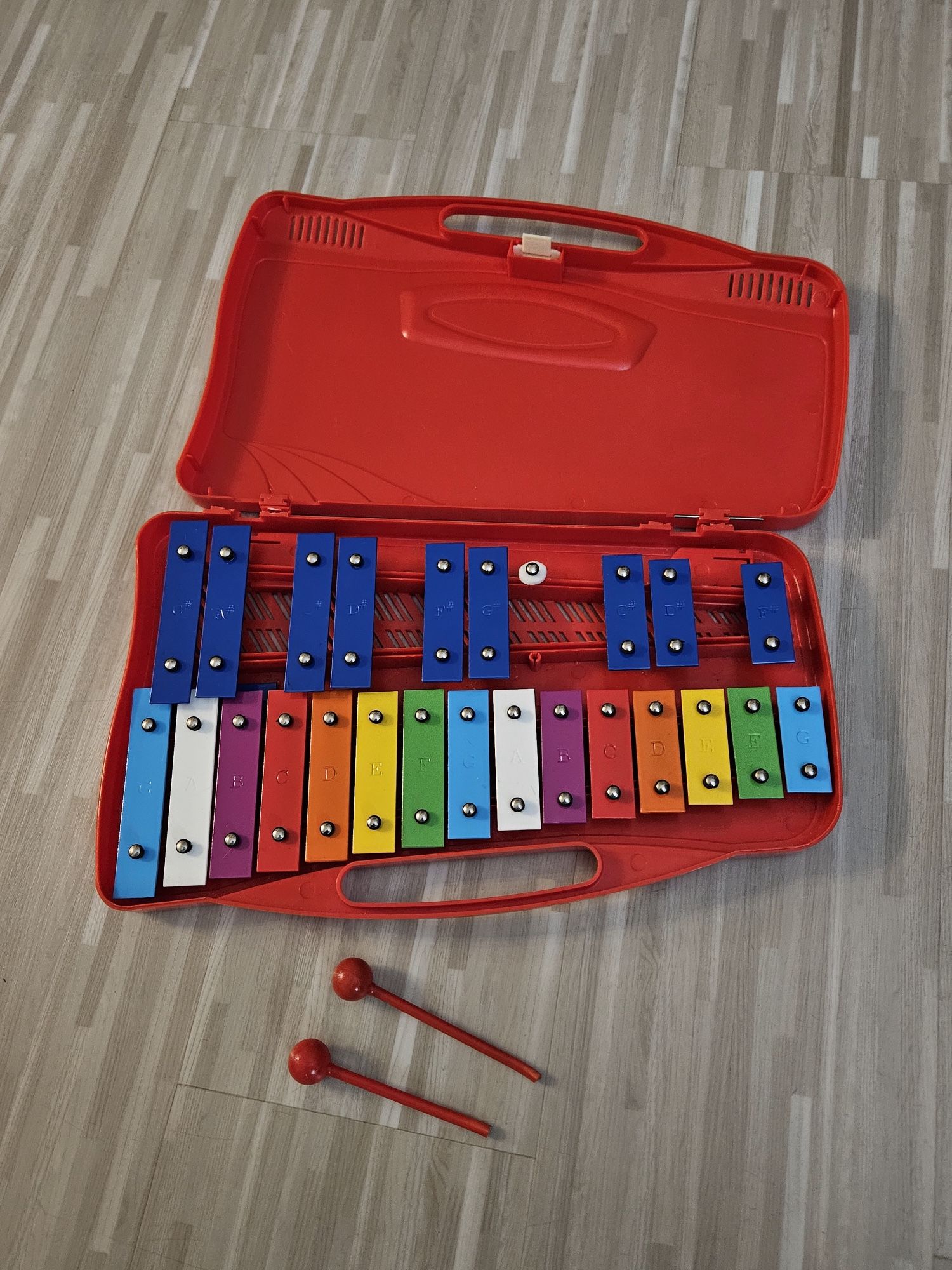 Costzon 25-Note Xylophone w/Case, Colorful Musical Toy w/Clear Tuned ...