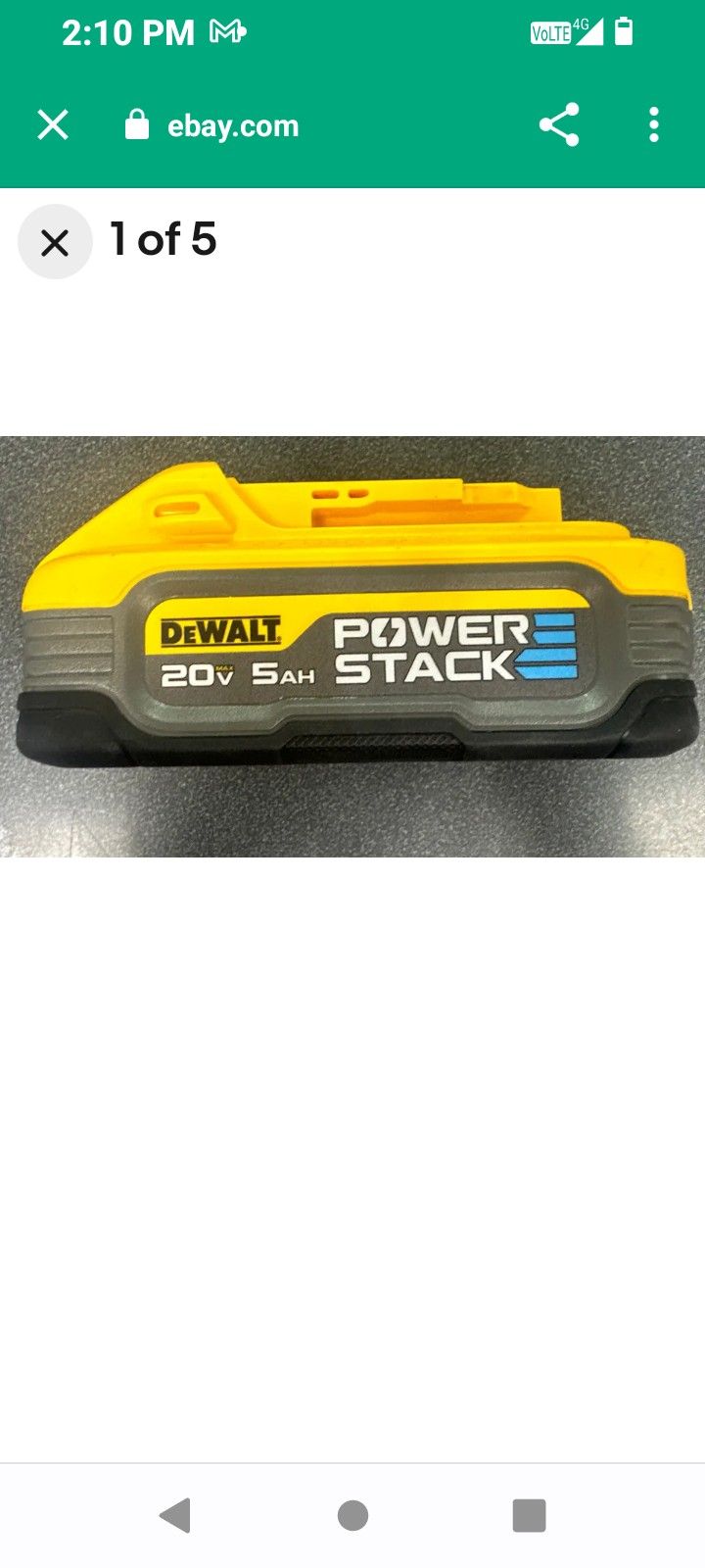 DeWalt Power Stack Battery Pack 20 Volt for Sale in Phoenix, AZ - OfferUp