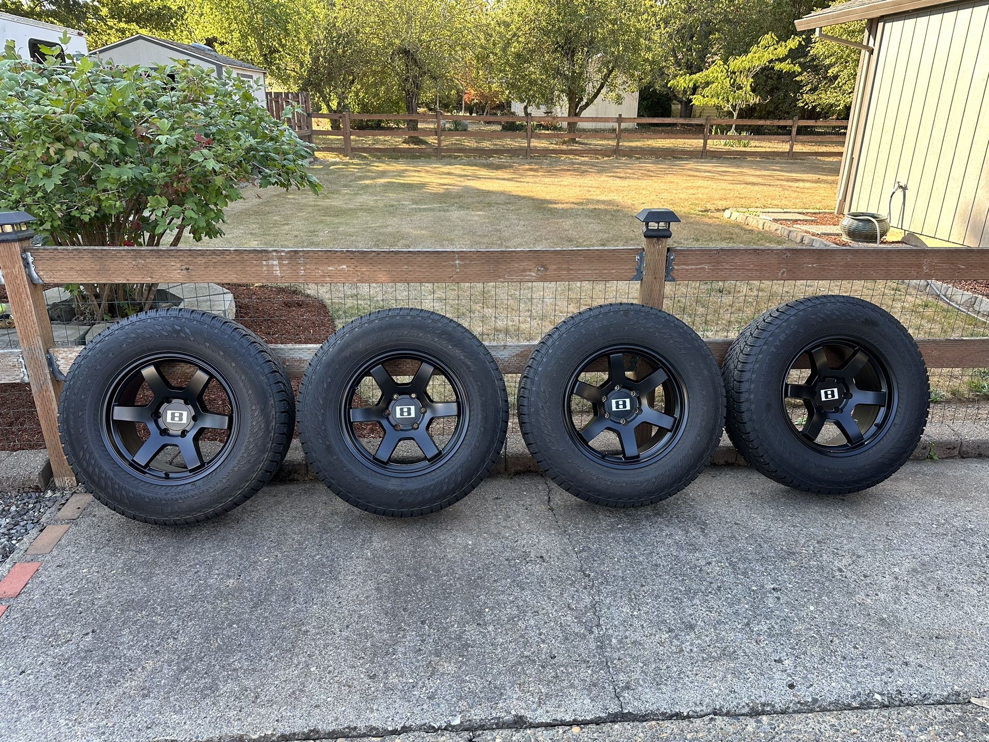 4 New Studded Nokian Tyres (tires) / Level 8 Black Rims / Excellent ...