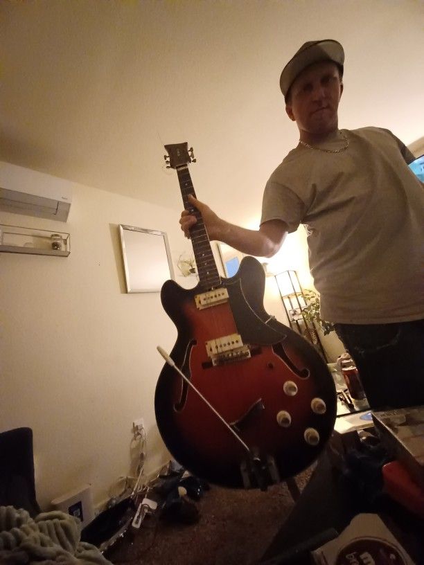 Vintage 1960s EKO Barracuda 290 Red Sunburst Electric Guitar Made in ...