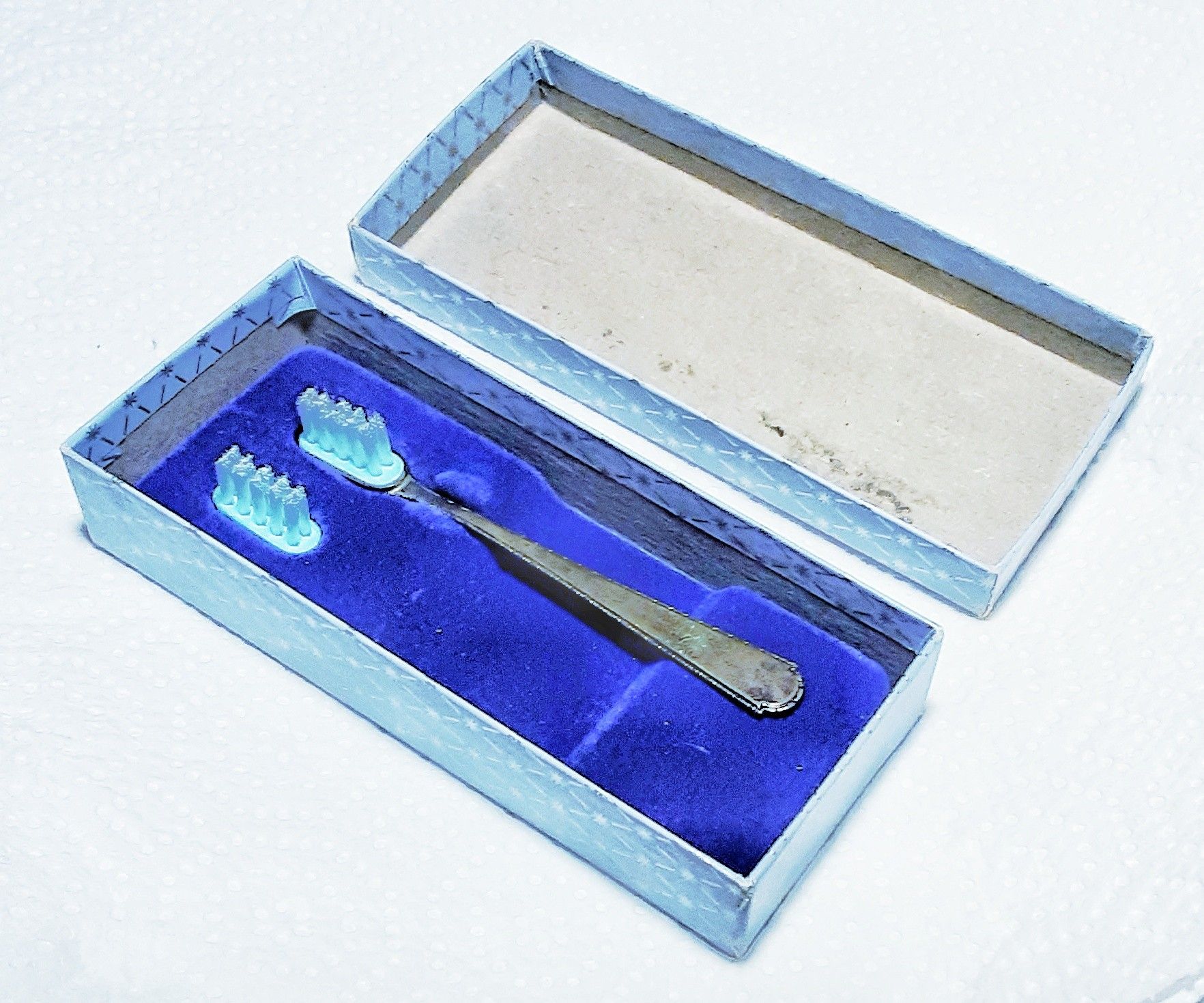 Vintage antique sterling silver TOOTHBRUSH with two brush inserts ...