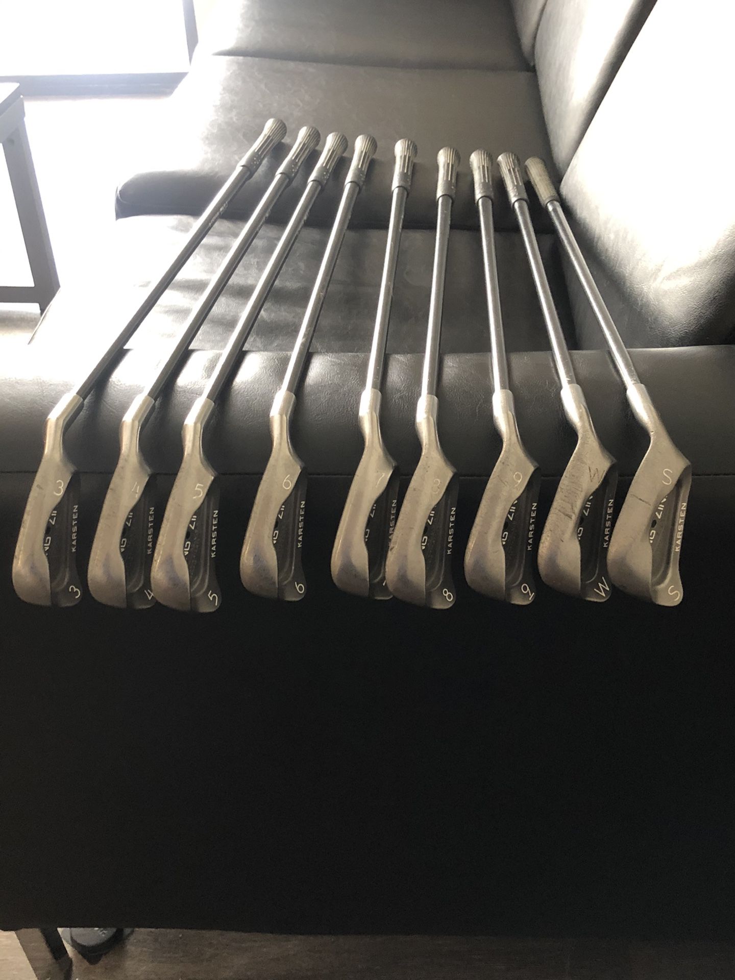 Ping Zing Karsten Black Dot complete set of irons. 3 iron to 9 iron. And pitching wedge and ...
