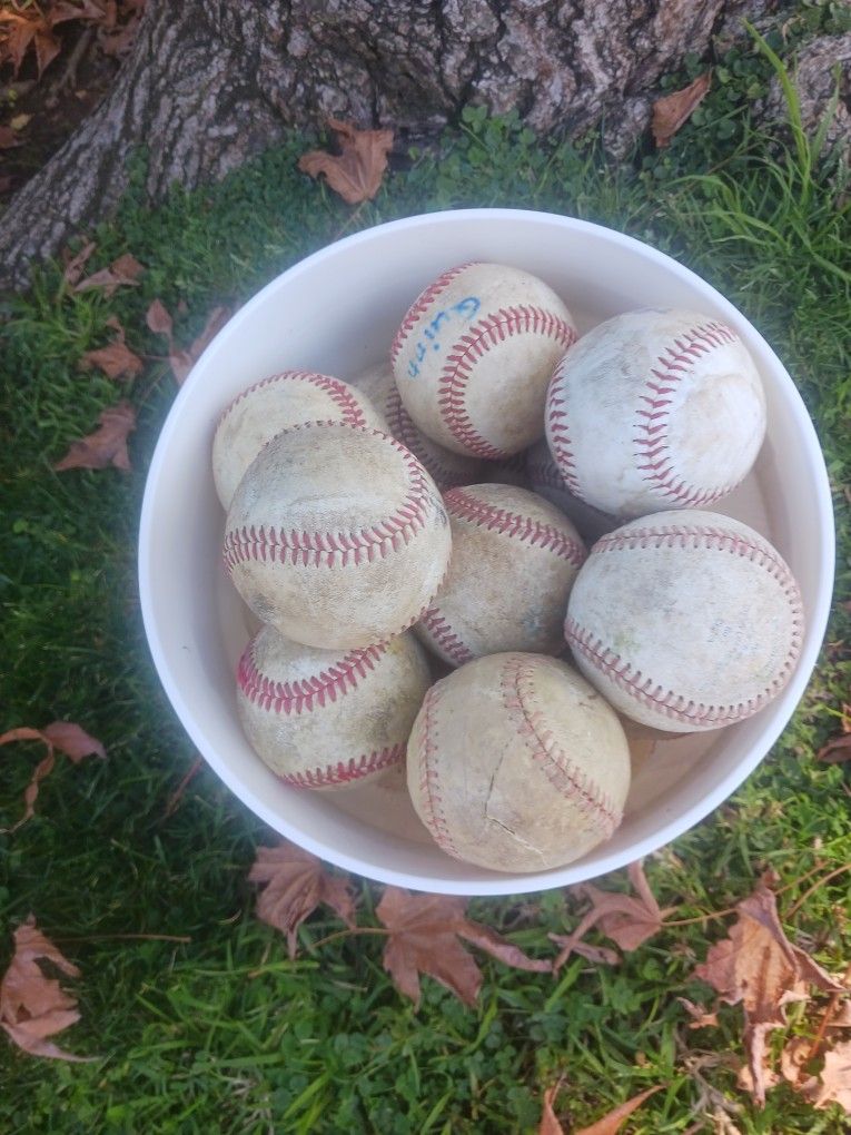 Bucket Of 25 Baseballs. Located In "GLENDORA " IF U See This Post The ...