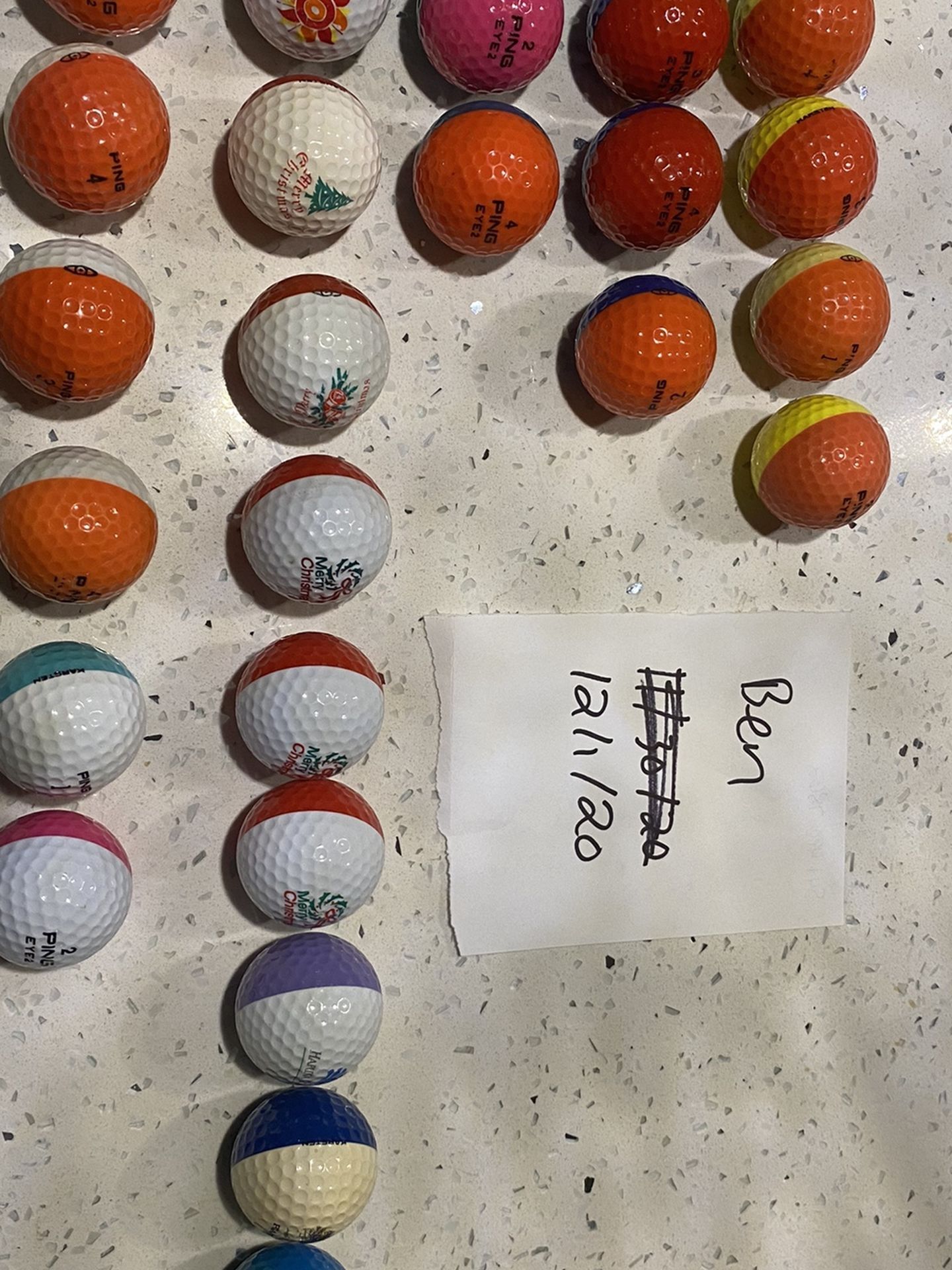 Ping Eye And Eye 2 Multi-Colored Golf Balls - Rare/Vintage for Sale in ...