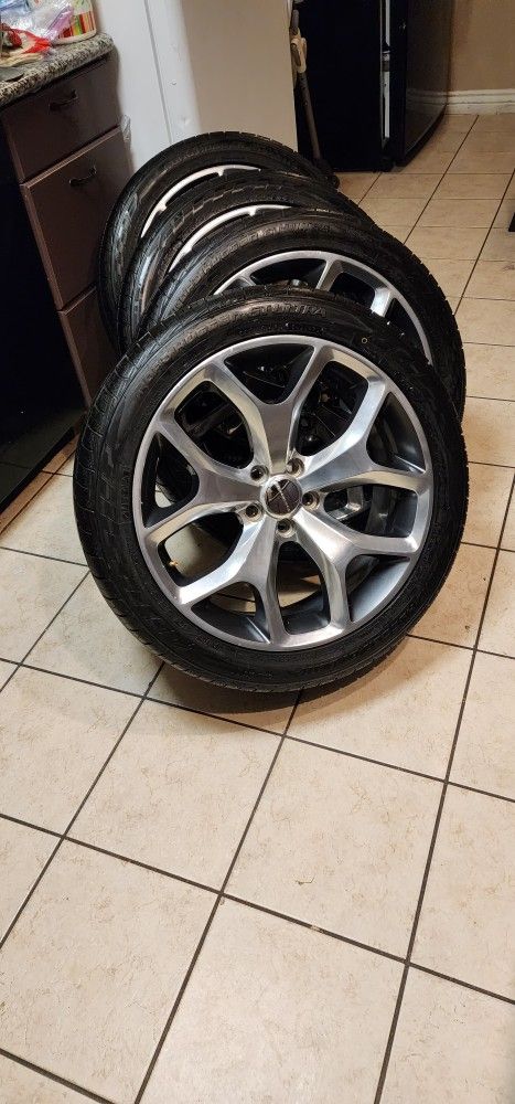 20 INCH DODGE RIMS AND TIRES FITS CHALLENGER CHARGER 5X115 for Sale in ...