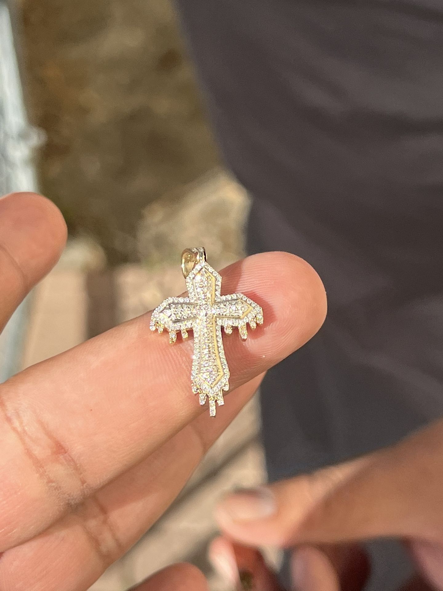 10k Drip Cross Pendant for Sale in San Antonio, TX - OfferUp