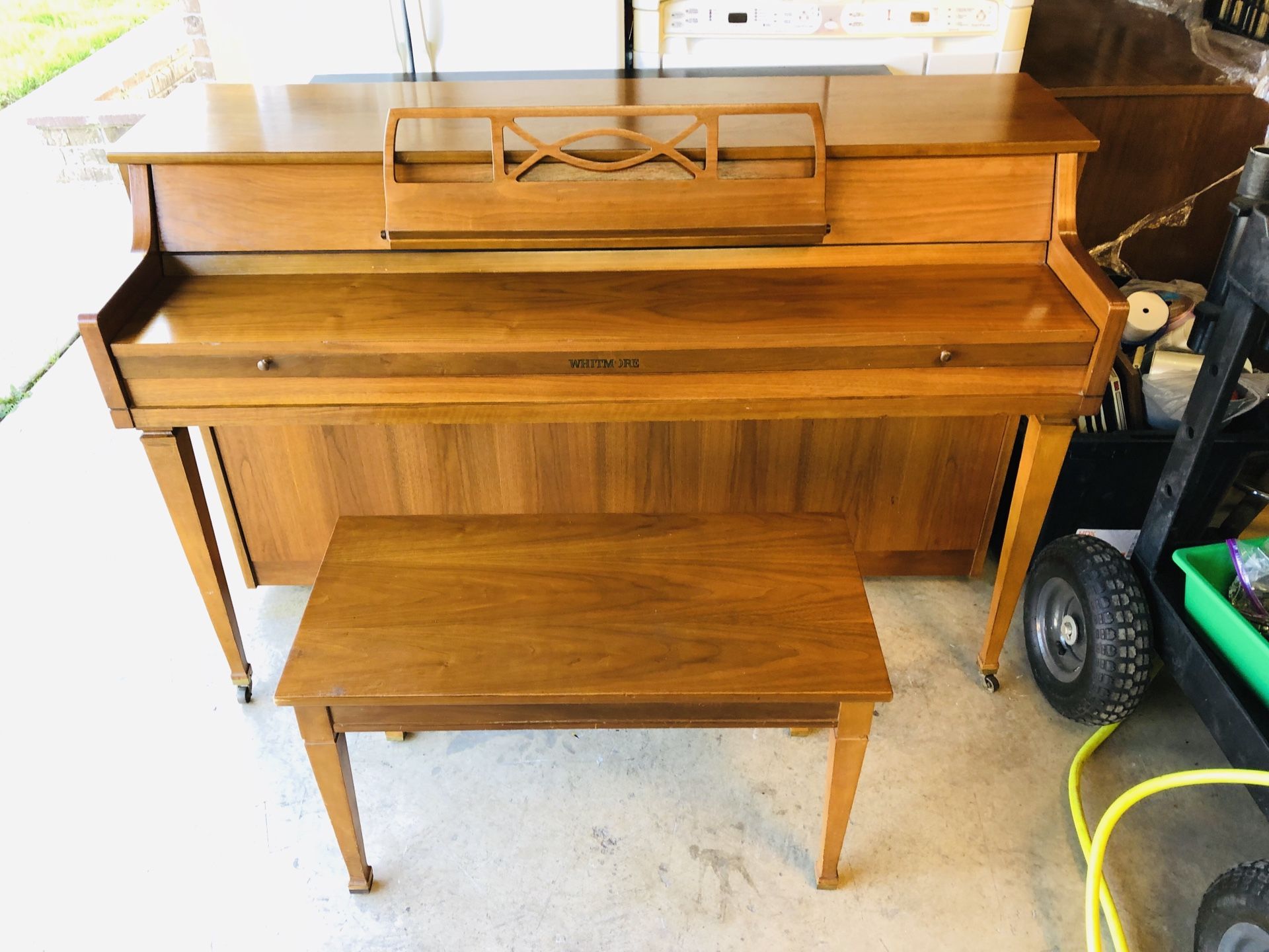 Beautiful Whitmore upright piano in EXCELLENT CONDITION! includes piano ...