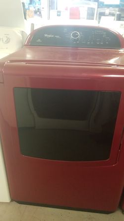 Red Whirlpool Cabrio Platinum Washer and dryer set. No credit needed ...
