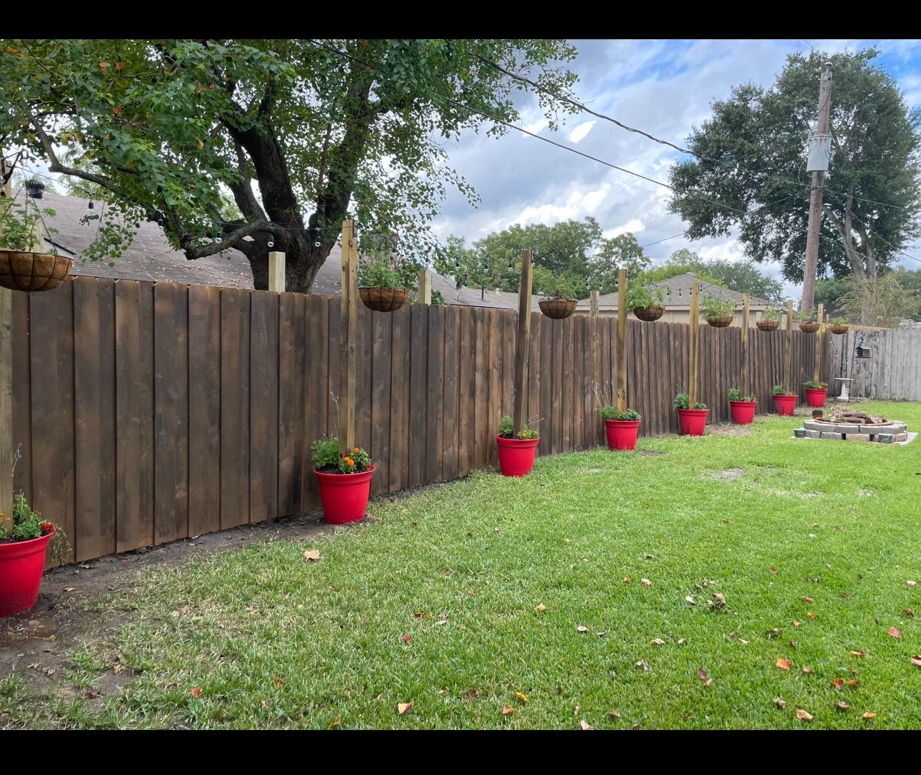 Flower Pot Post With Hanging Basket for Sale in Houston, TX - OfferUp