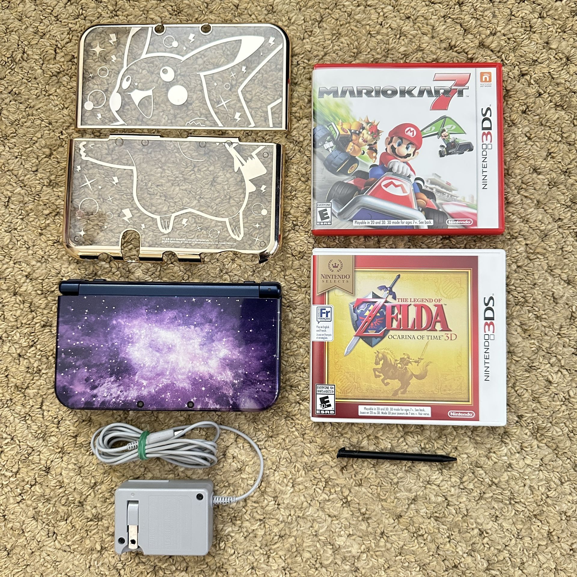 Nintendo New 3DS XL Galaxy w/Charger and Games Bundle for Sale in La ...