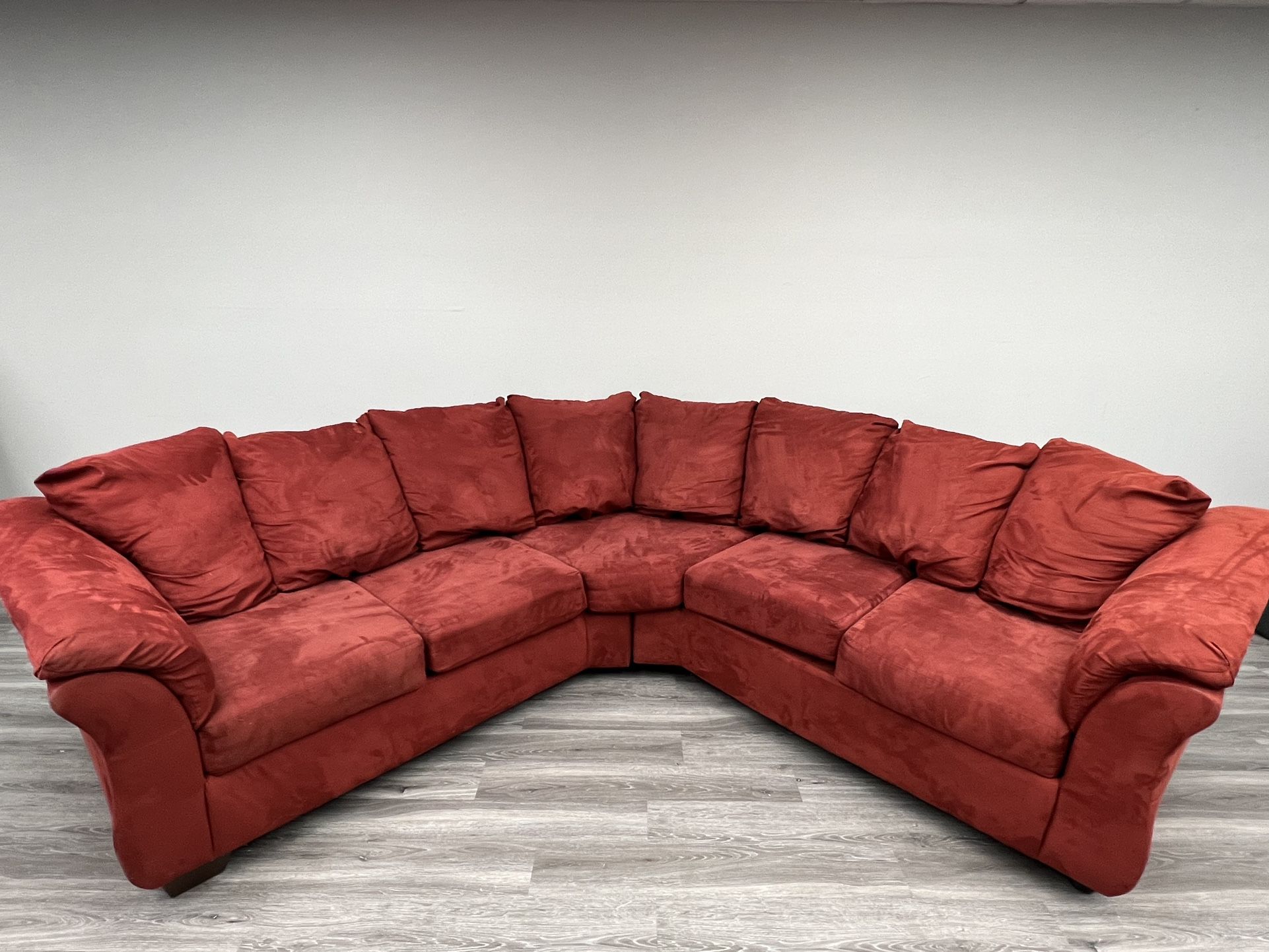 Red Curved Sofa | Baci Living Room