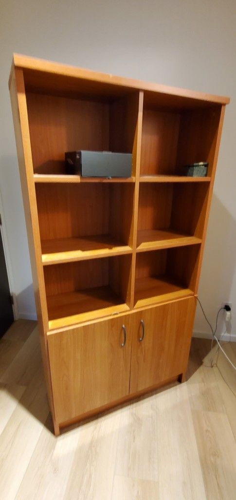Wooden Bookshelf With Cabinet for Sale in Seattle, WA - OfferUp
