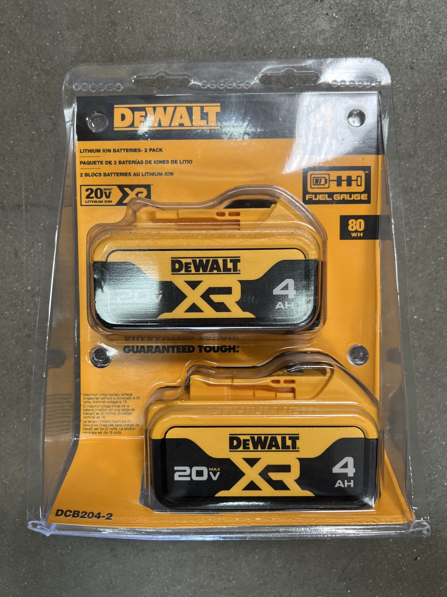 DEWALT DCB204-2 20V MAX Lithium-Ion 4.0Ah Battery Pack for Sale in Temple City, CA - OfferUp