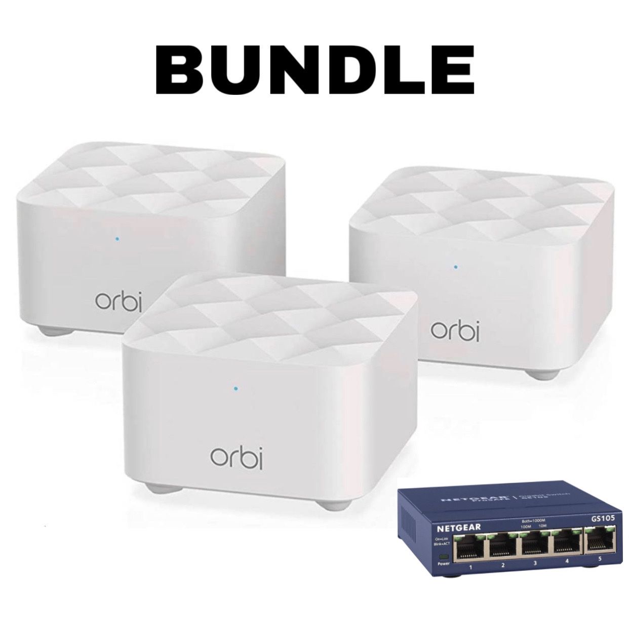 NETGEAR Orbi Whole Home Mesh WiFi System (RBK12) - and NetGear 5 ...