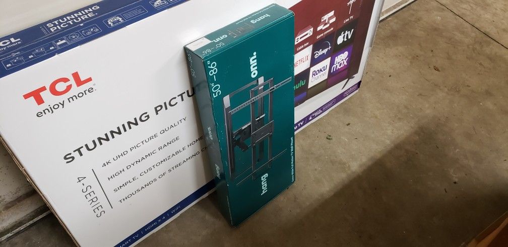 TCL 50" CLASS 4-SERIES 4K UHD HDR LED SMART ROKU TV - 50S451 With TV ...