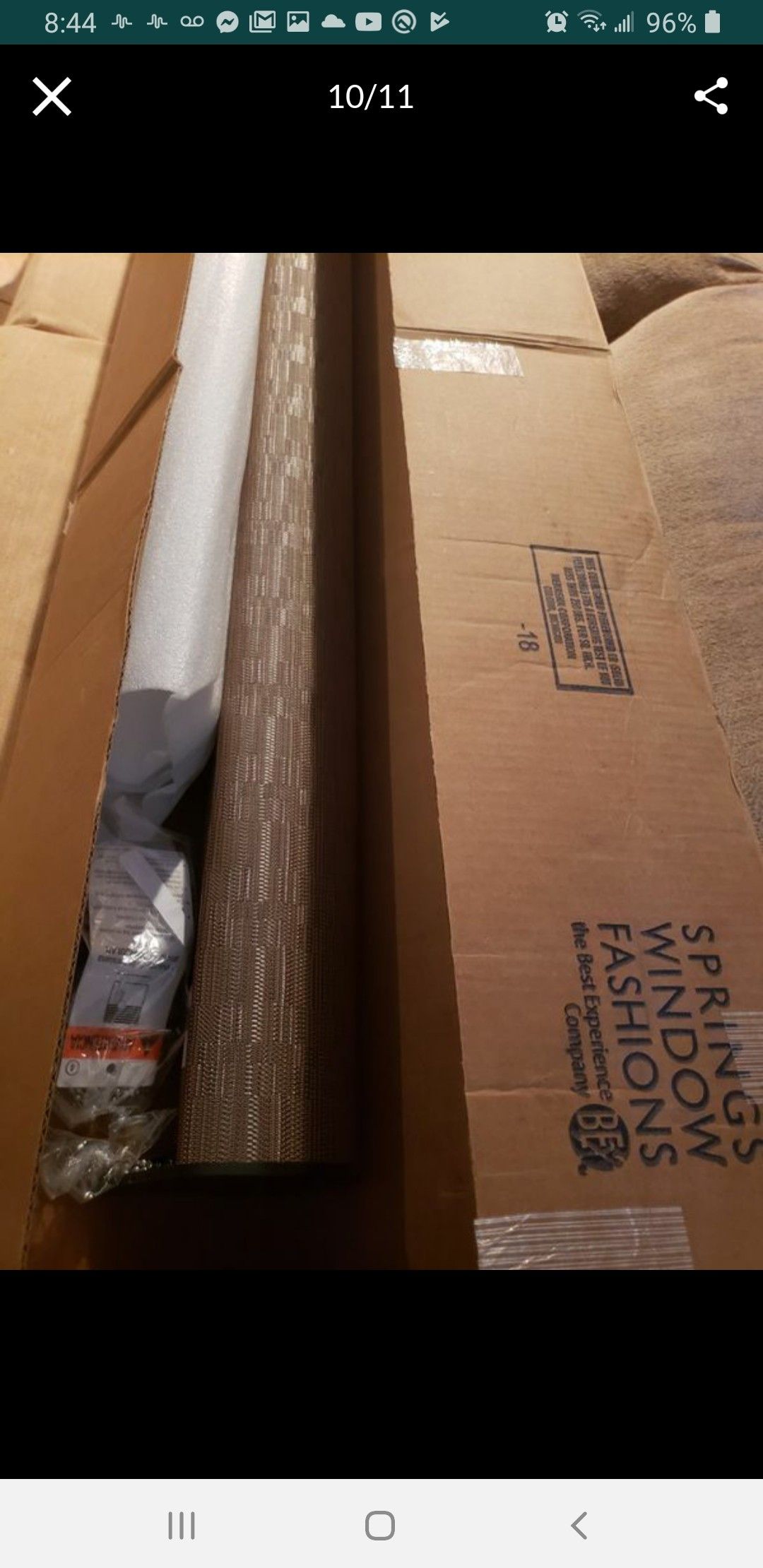 BLINDS#23/ BALI ROLLER SHADE GOLDISH (NO VALANCE) BLACK CONTOUR VALANCE ...