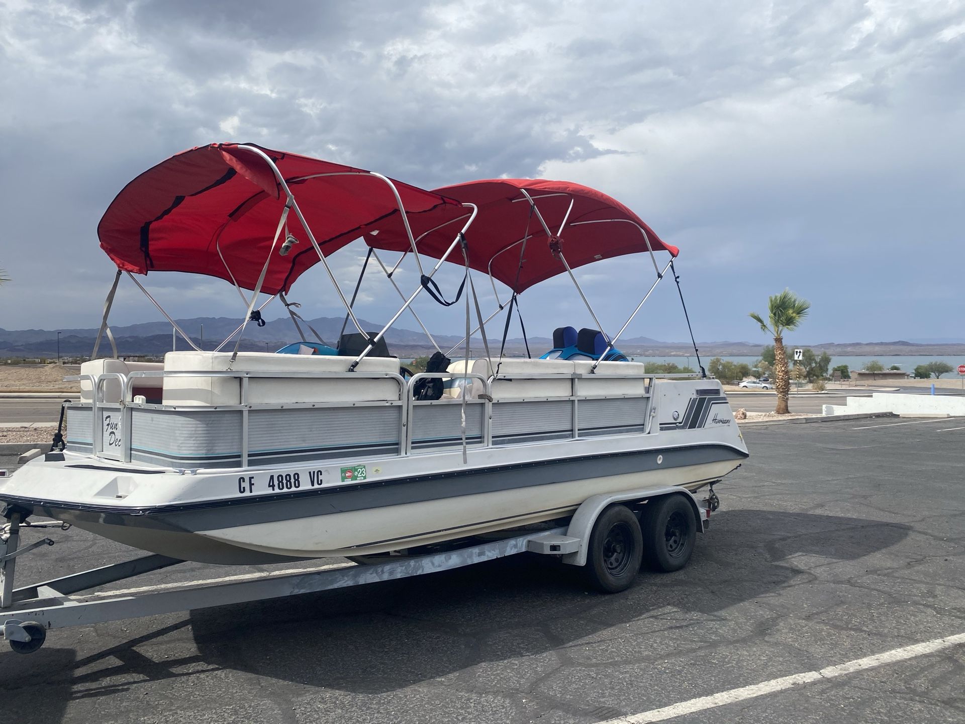 1990 Hurricane Deck Boat Like Pontoon for Sale in Upland, CA - OfferUp