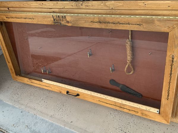 Gun display case (shadow box) dimensions 53 and a half inches by 25 ...