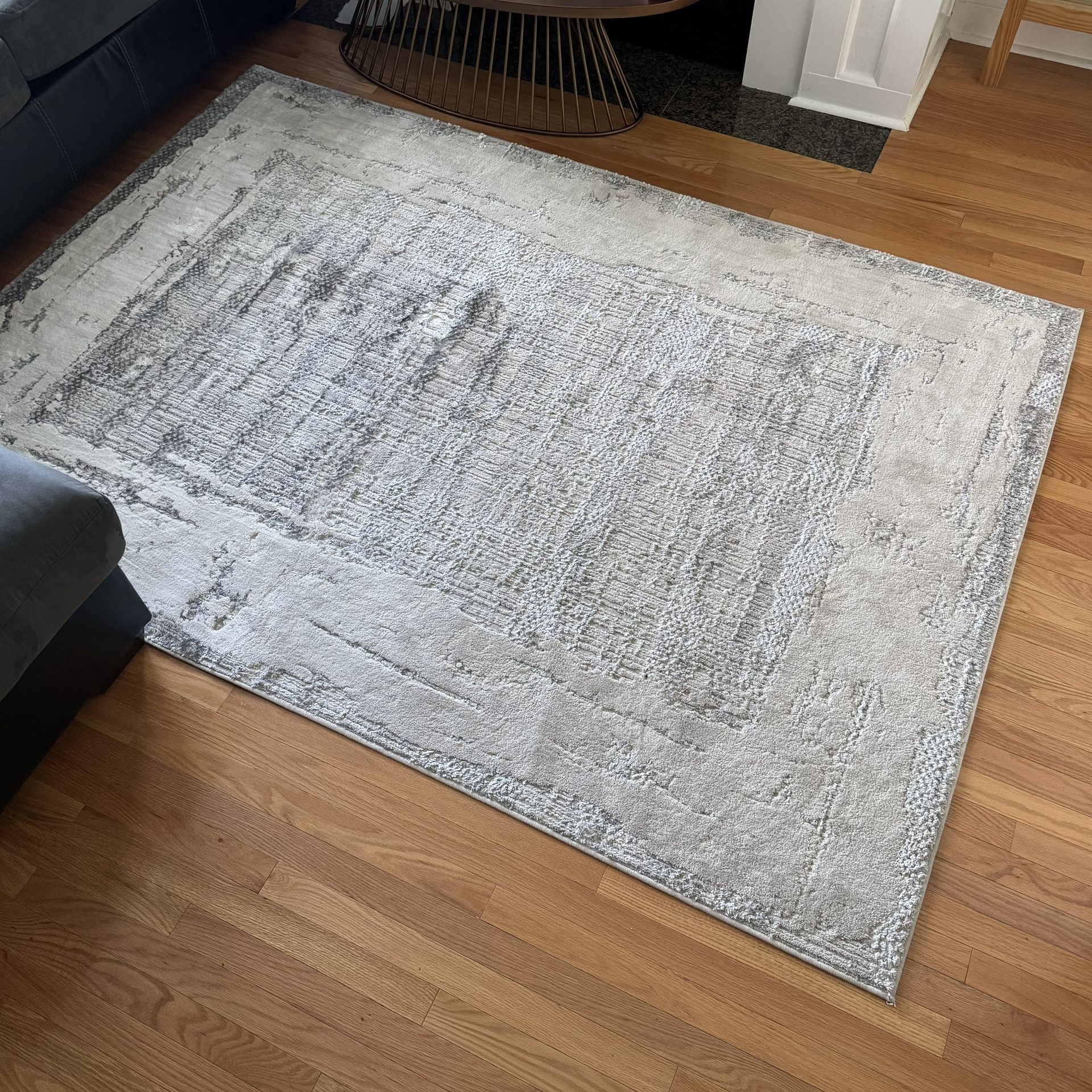 Like New - 5’3” X 7’5” Rug & Co Area Rug Hi Lo Weave Natural Neutral ...