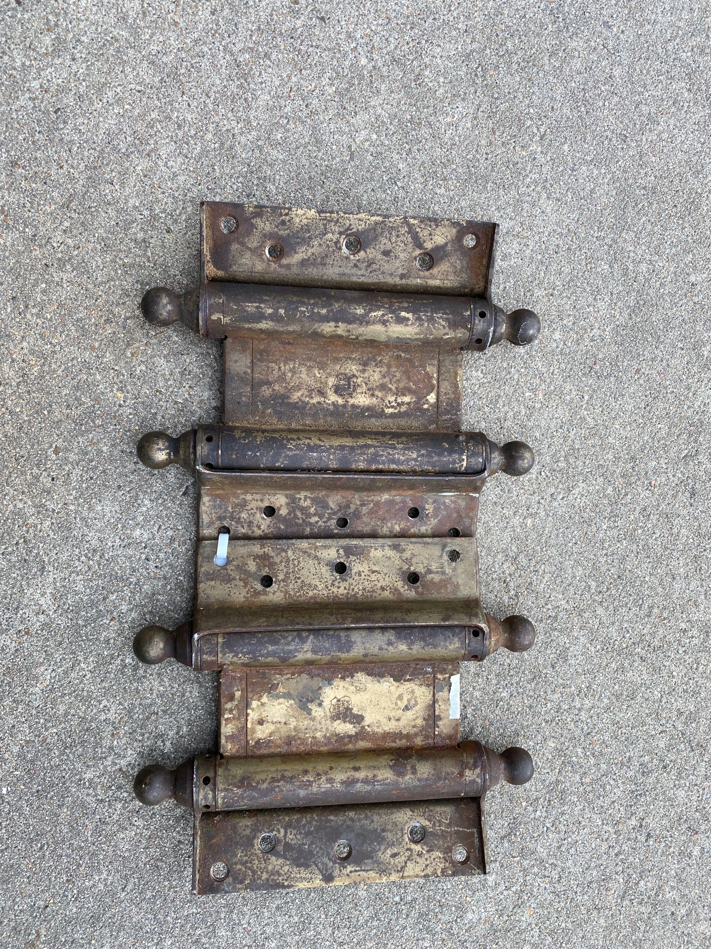 1908 Pair Large Vintage Antique Bommer'Swinging Door Hinges Antique for ...