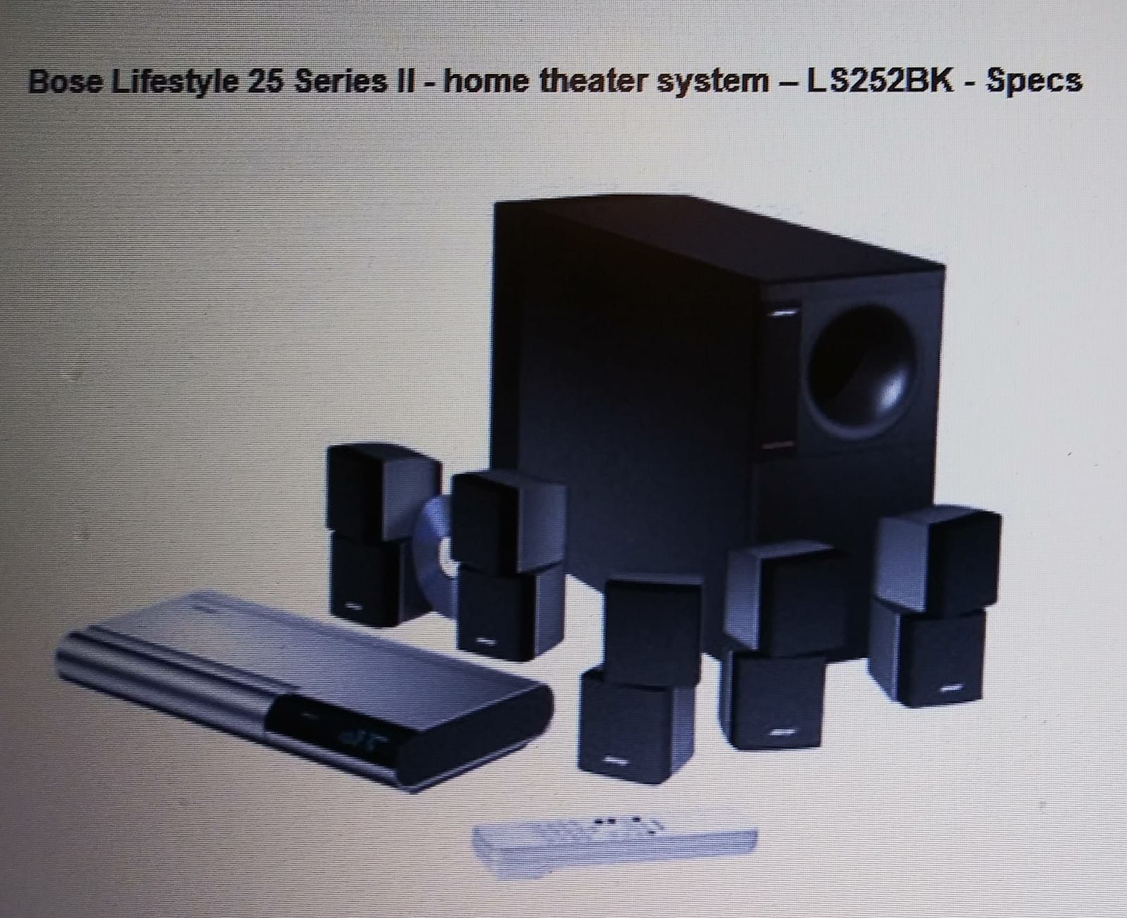 The Bose Lifestyle 25 Series II Home Theater System for Sale in Miami ...