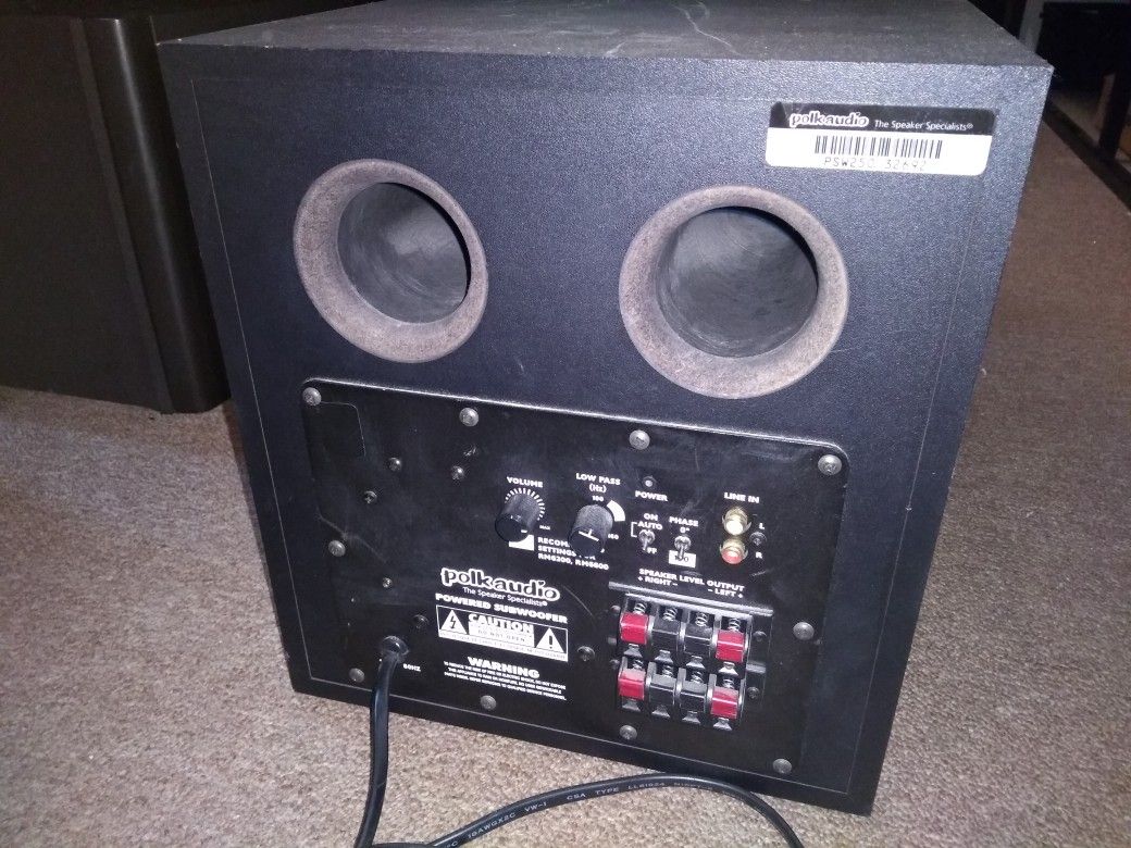 Polk Audio PSW250 Home Theater Audio Powered Subwoofer for Sale in ...