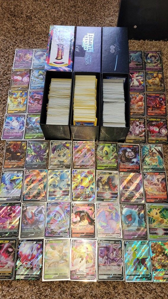 Pokémon 210 Official TCG Card Lot, GUARANTEED 3 Ultra Rares-VMAX,V,GX ...