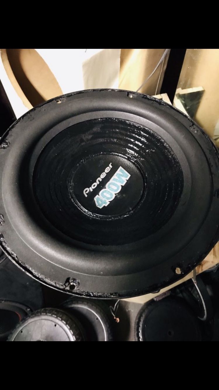 1/12” PIONEER TS-W30F -400W SUBWOOFER /CRAIG POWERPLAY-300W AMPLIFIER ...