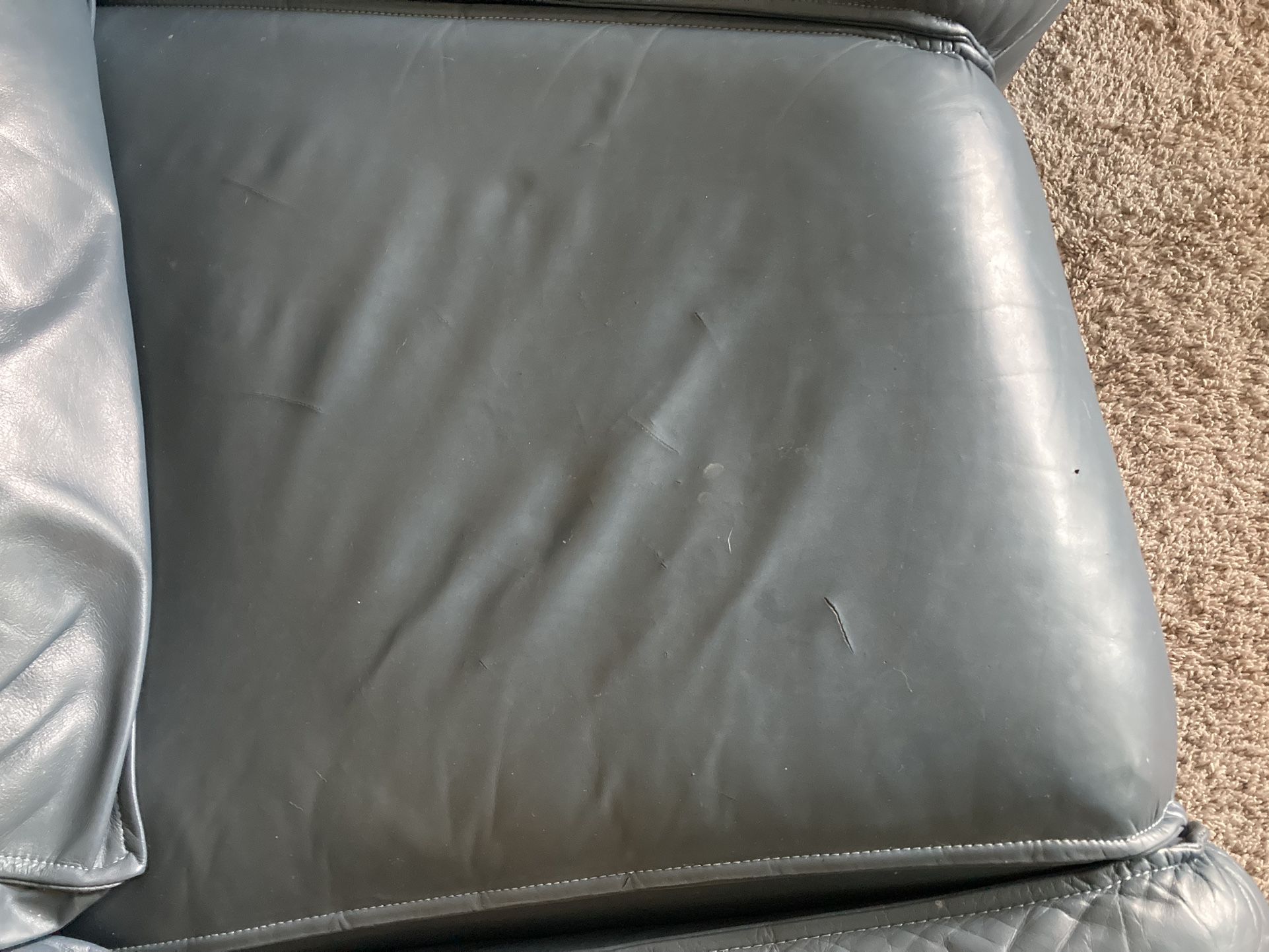 Emerson Top Grain Leather 3 Piece Reclining Sectional Couch for Sale in ...