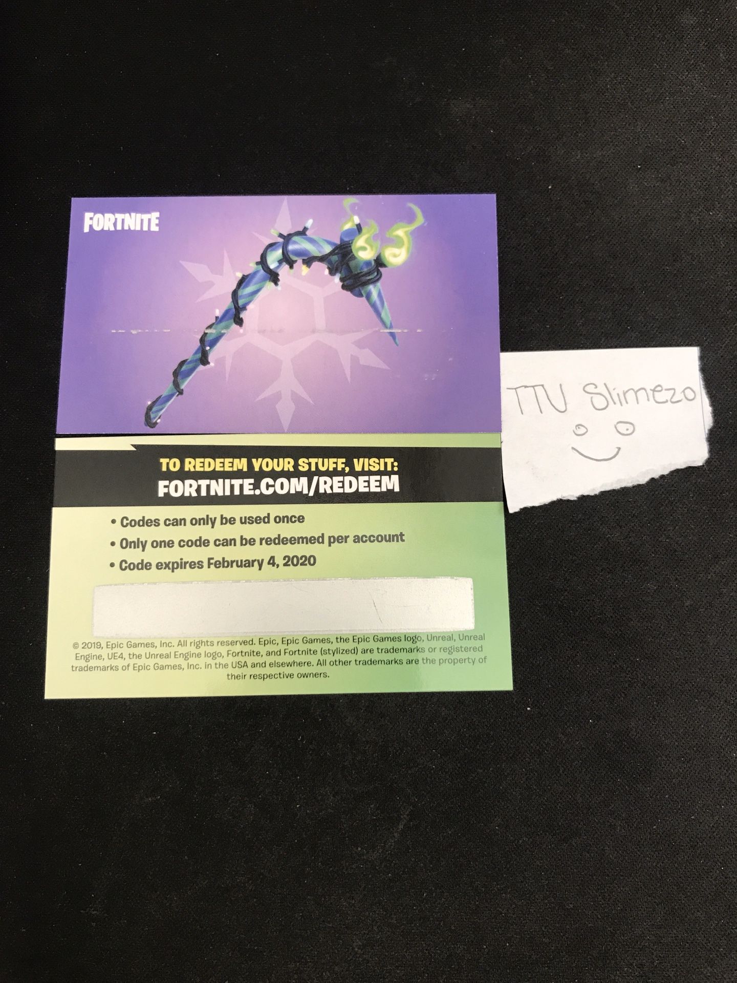 Fortnite minty axe code! for Sale in Placentia, CA - OfferUp