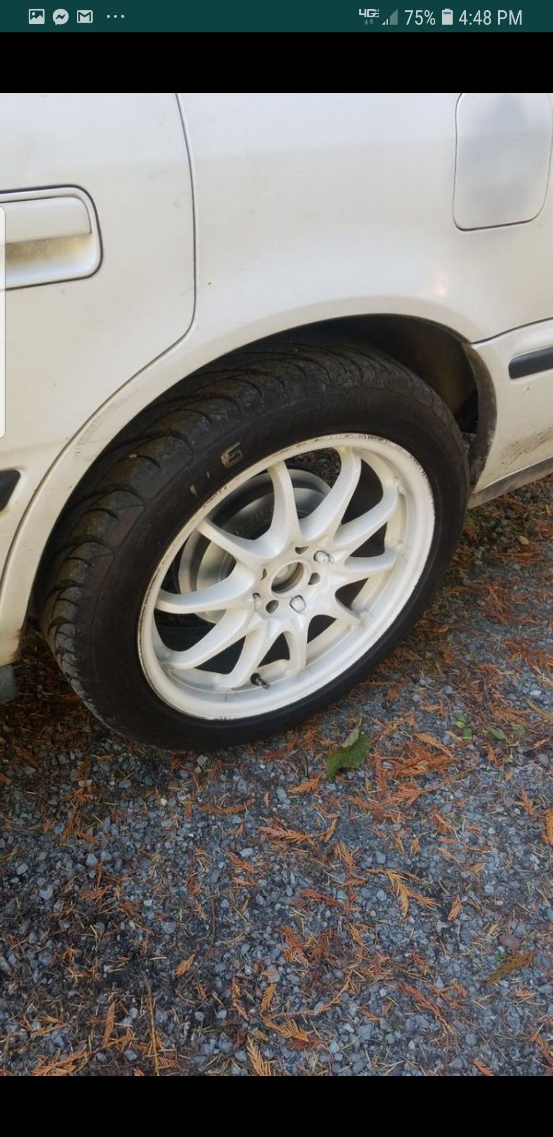 17 inch universal 4 lug rims NEW TIRES for Sale in Tacoma, WA - OfferUp
