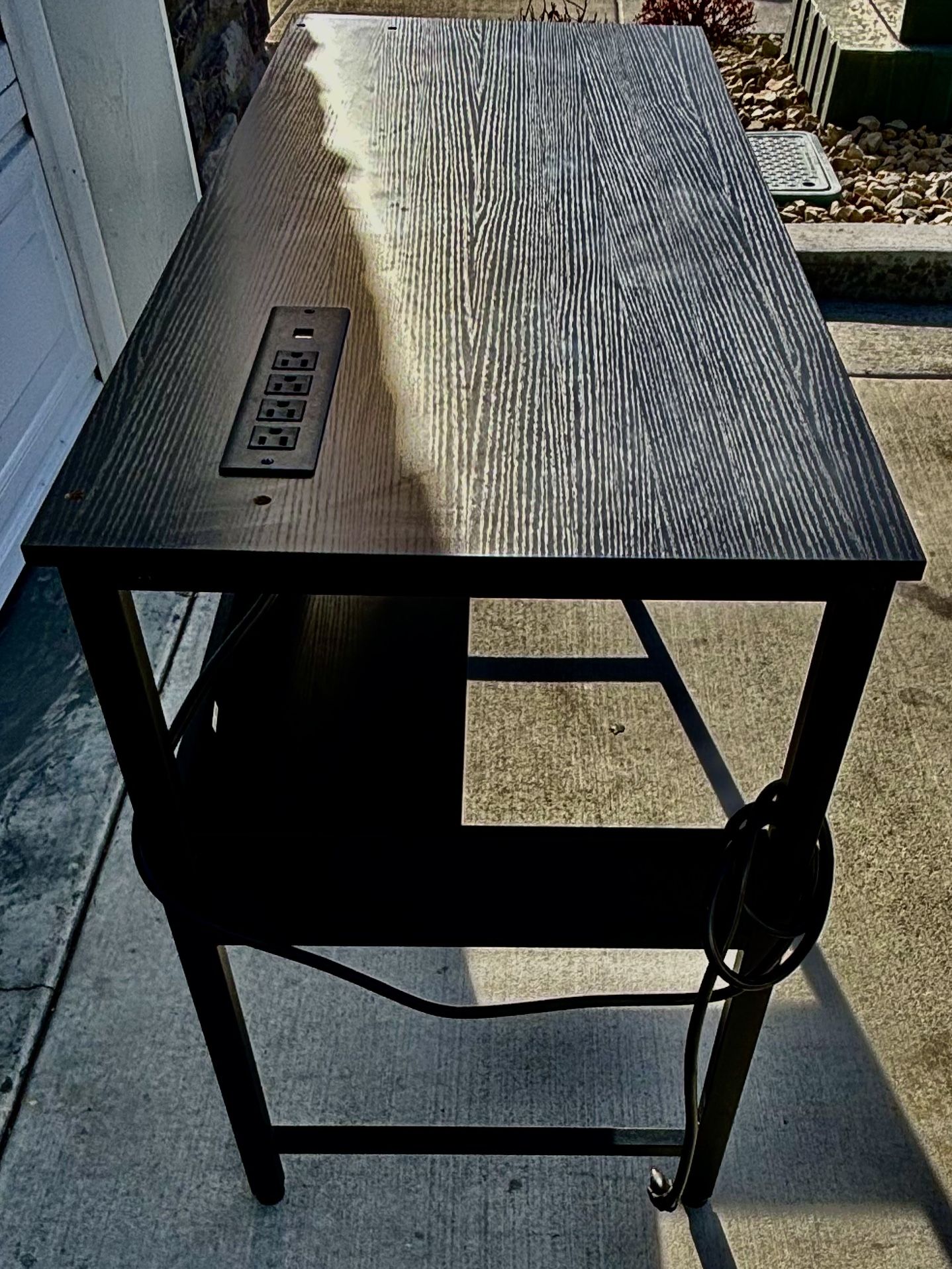 KIA BLACK COMPUTER DESK WITH POWER ADAPER AND USB PORT for Sale in ...